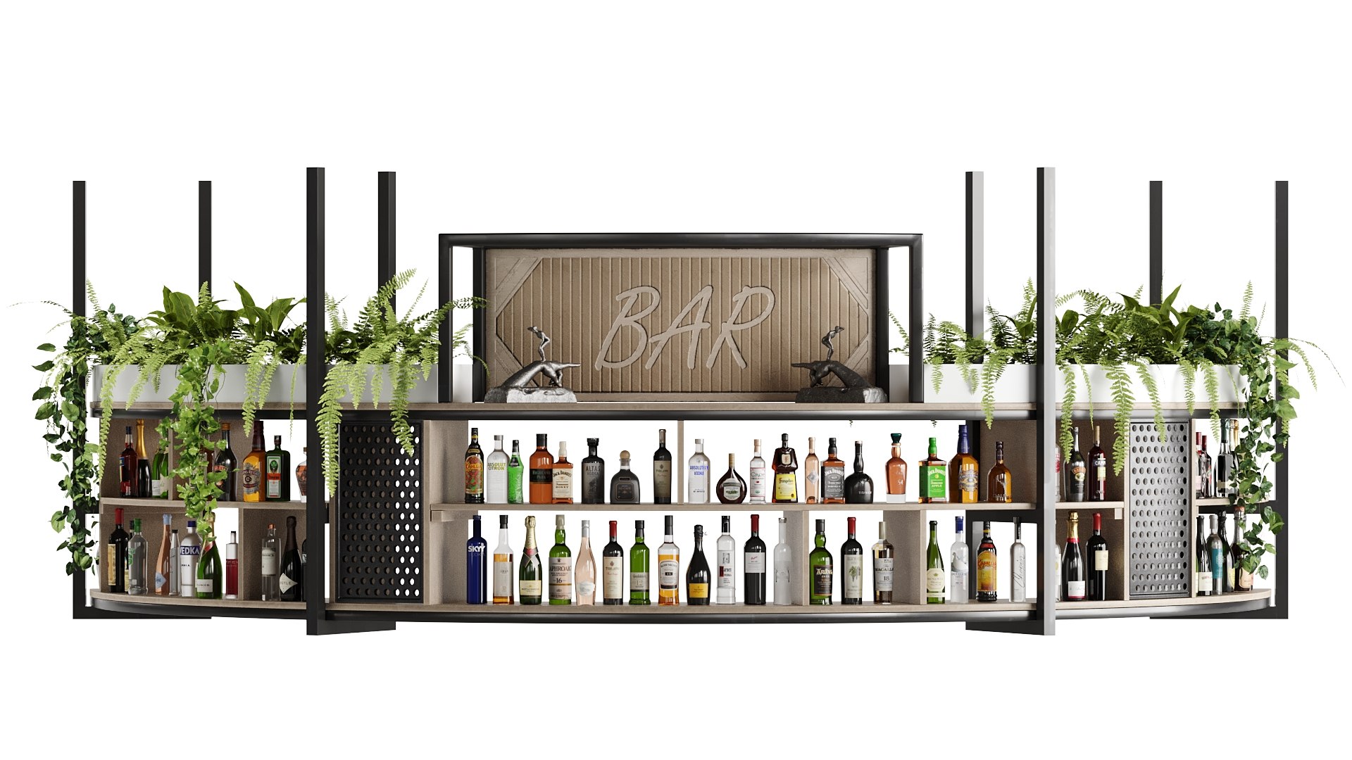 Bar 23 Hanging Bar 4 Model - TurboSquid 2218739