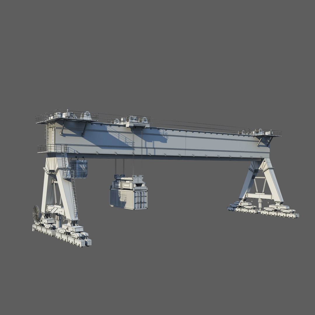 3ds max gantry crane railway