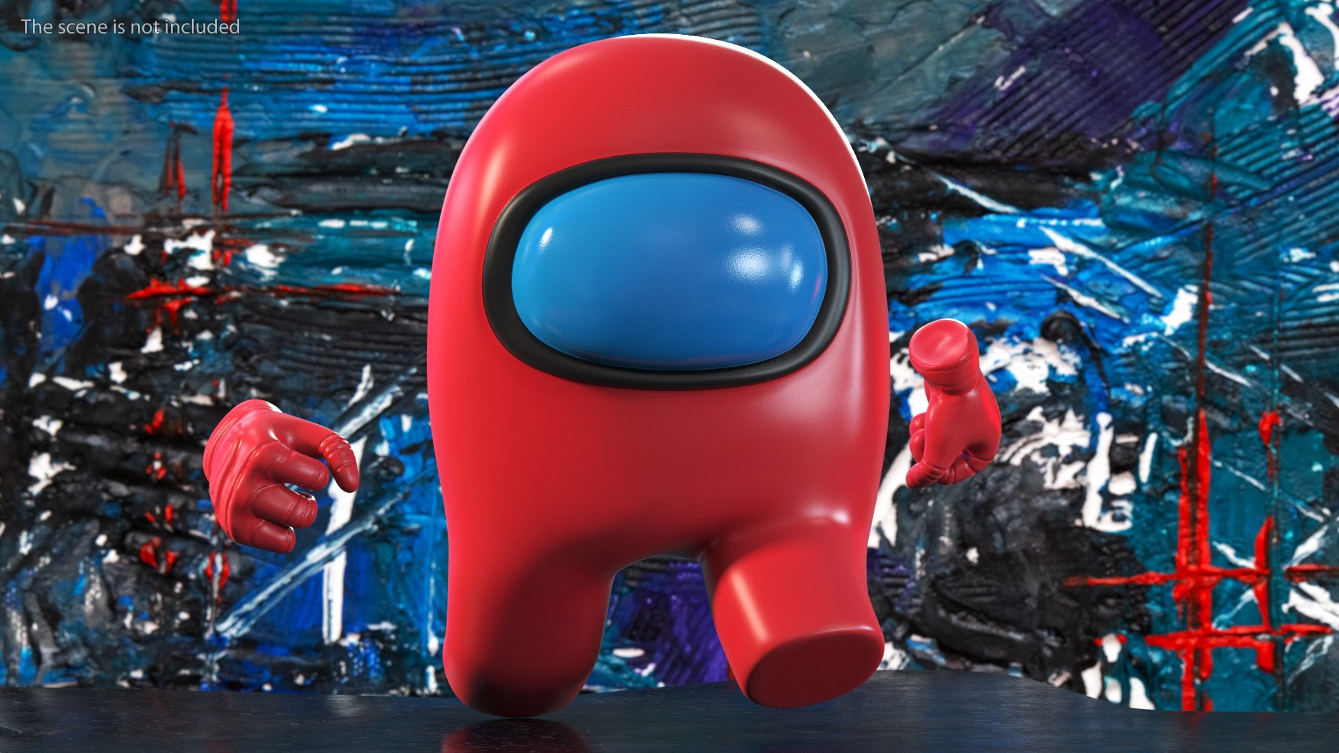 Red Among Us Character Running 3D - TurboSquid 2003933