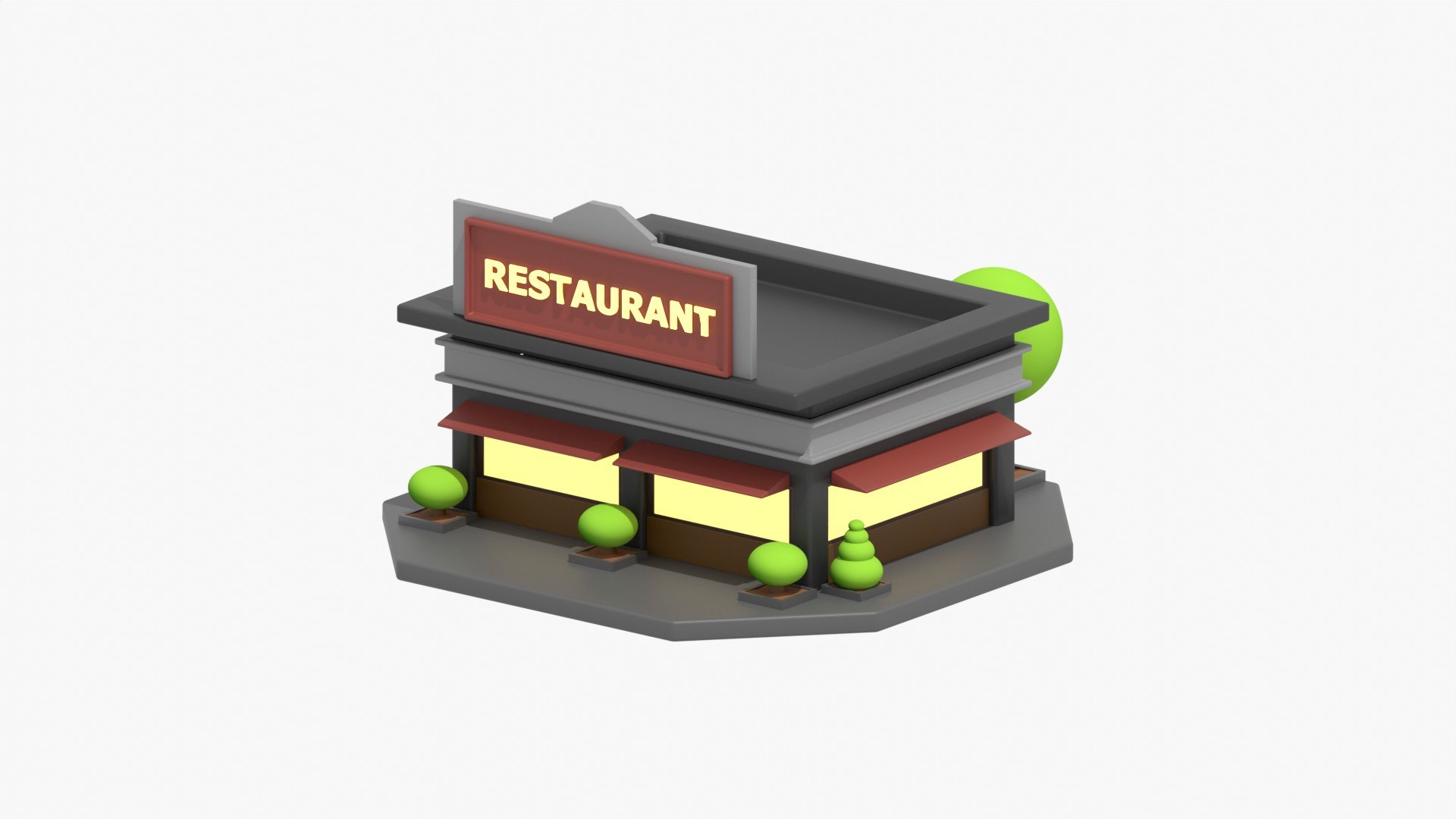Restaurant 3D Illustration 3D Model - TurboSquid 2236230