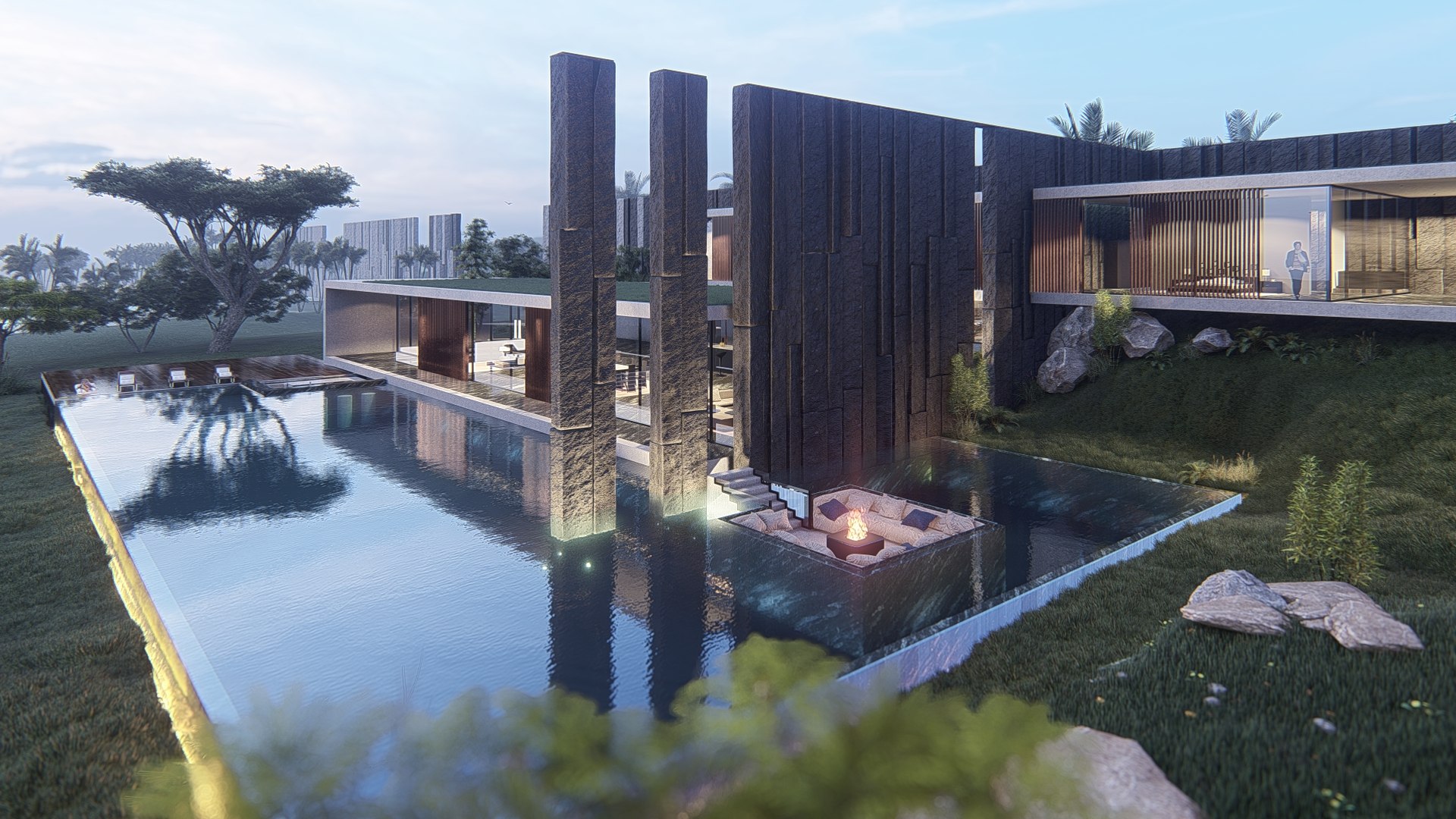 Modern beach villa model - TurboSquid 1700368