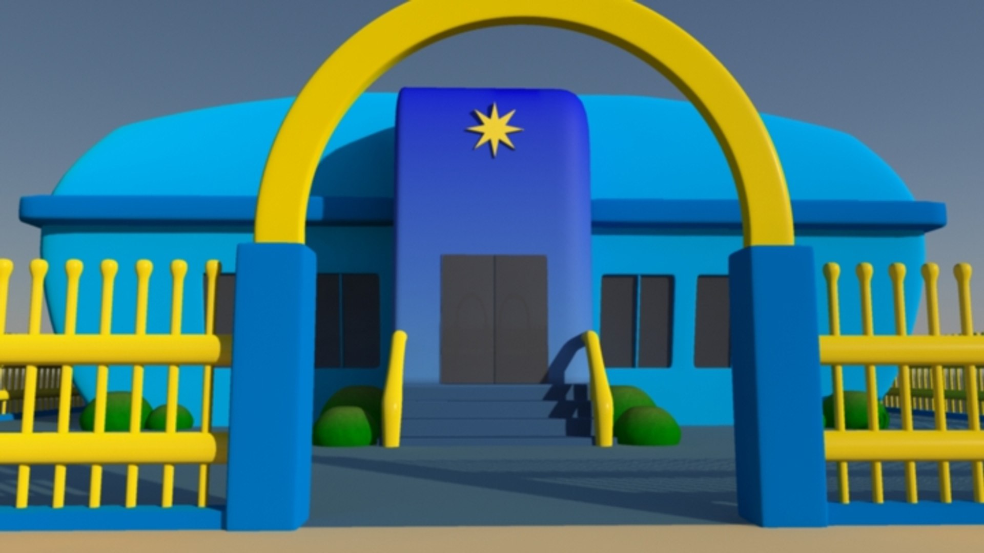 3d Cartoony Building Set