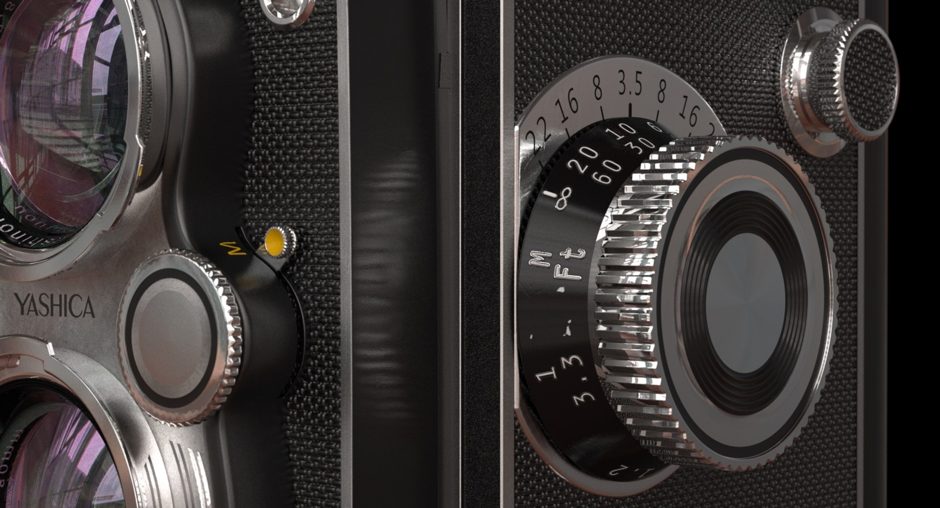 3d Model Yashica Camera