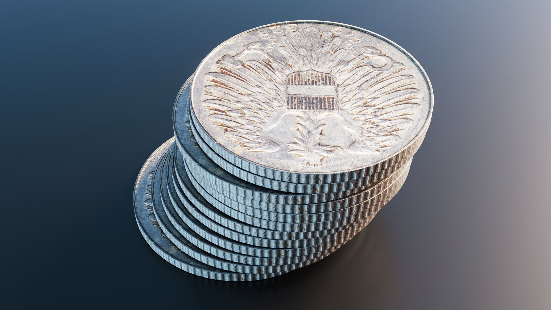 Austrian Schilling Coin 3D Model - TurboSquid 2373786