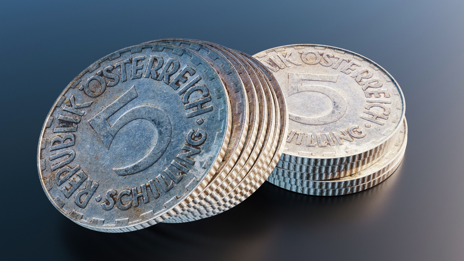 Austrian Schilling Coin 3D Model - TurboSquid 2373786