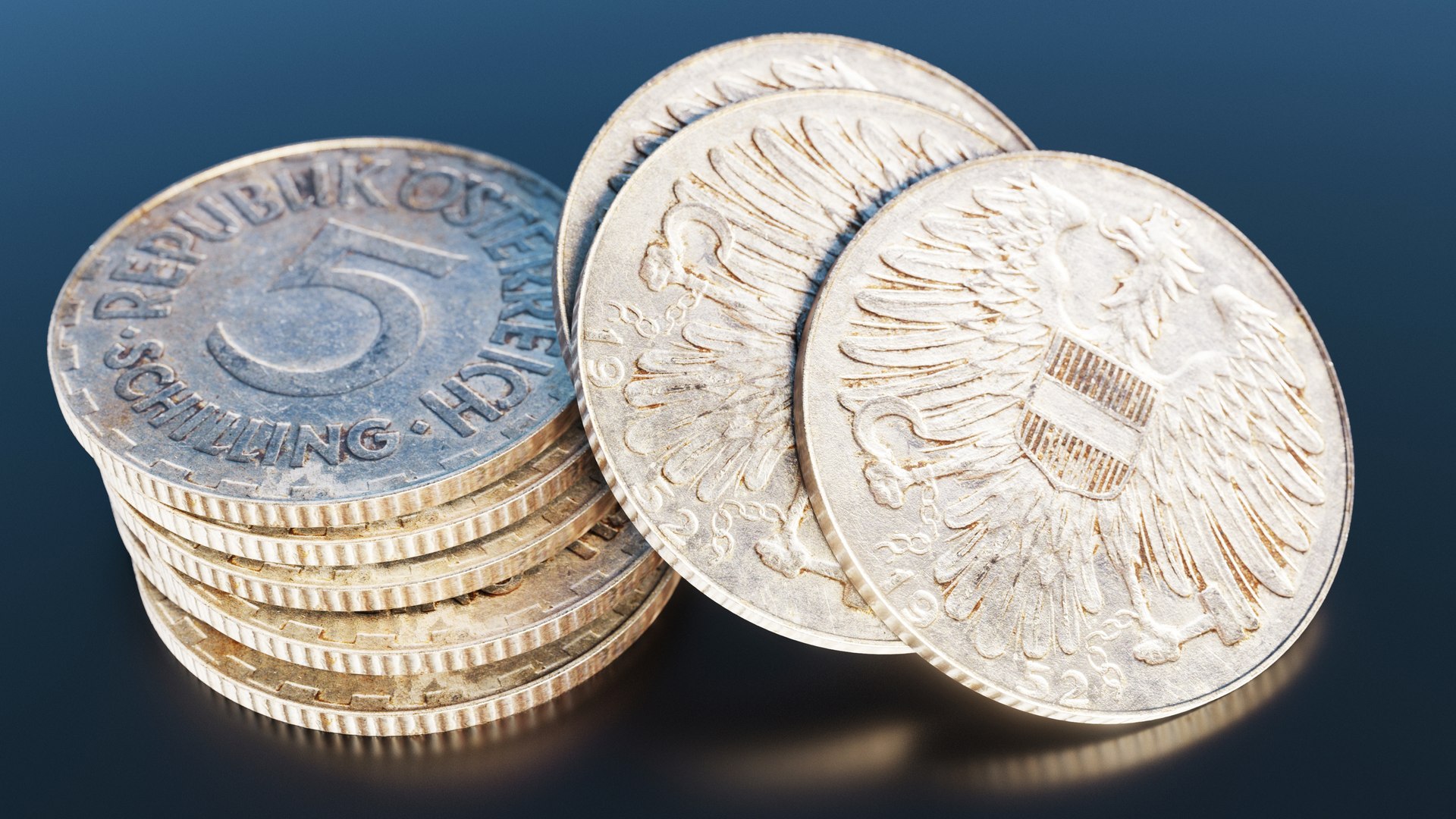 Austrian Schilling Coin 3D Model - TurboSquid 2373786