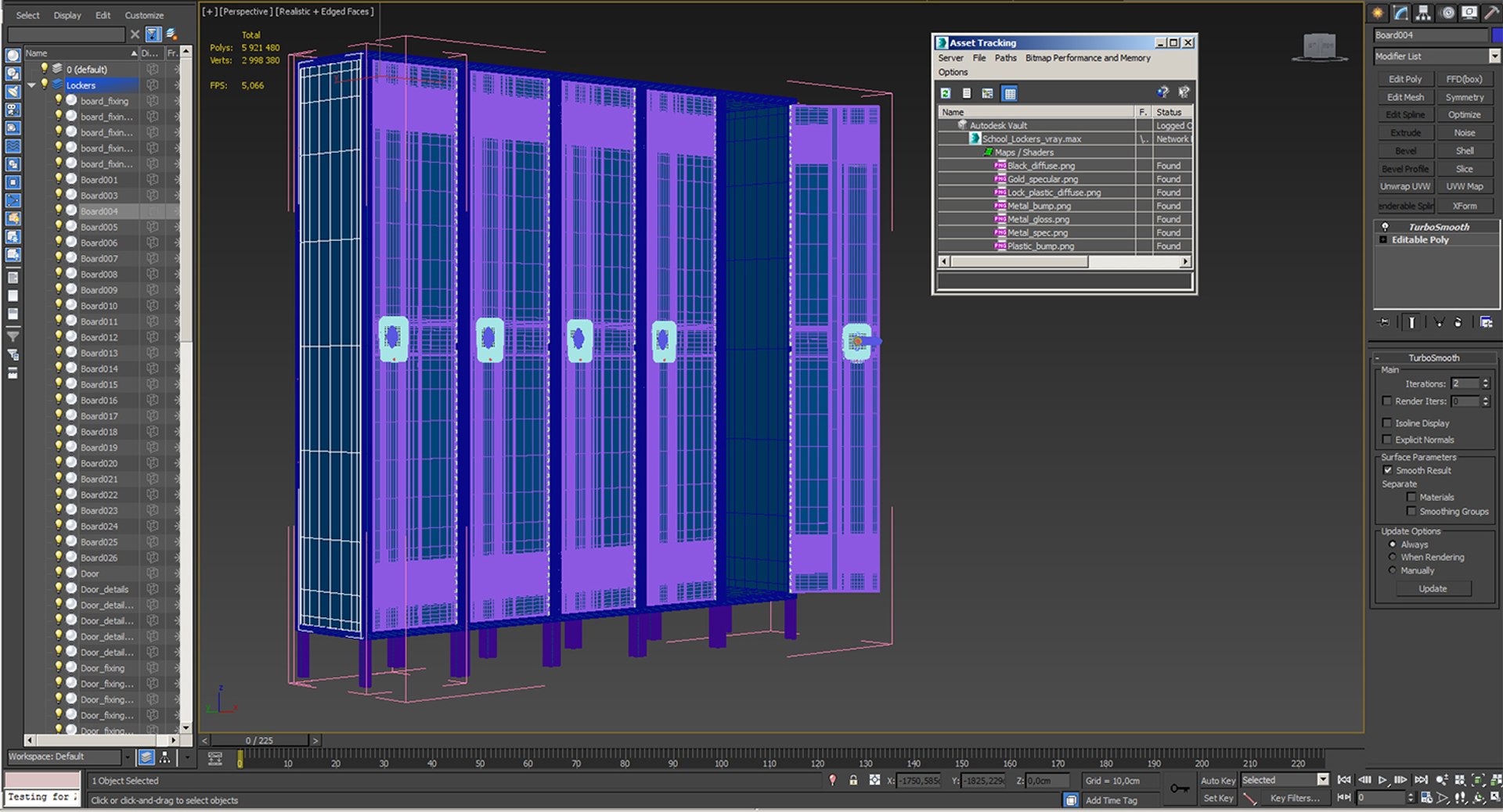 School lockers 3D model - TurboSquid 1423769