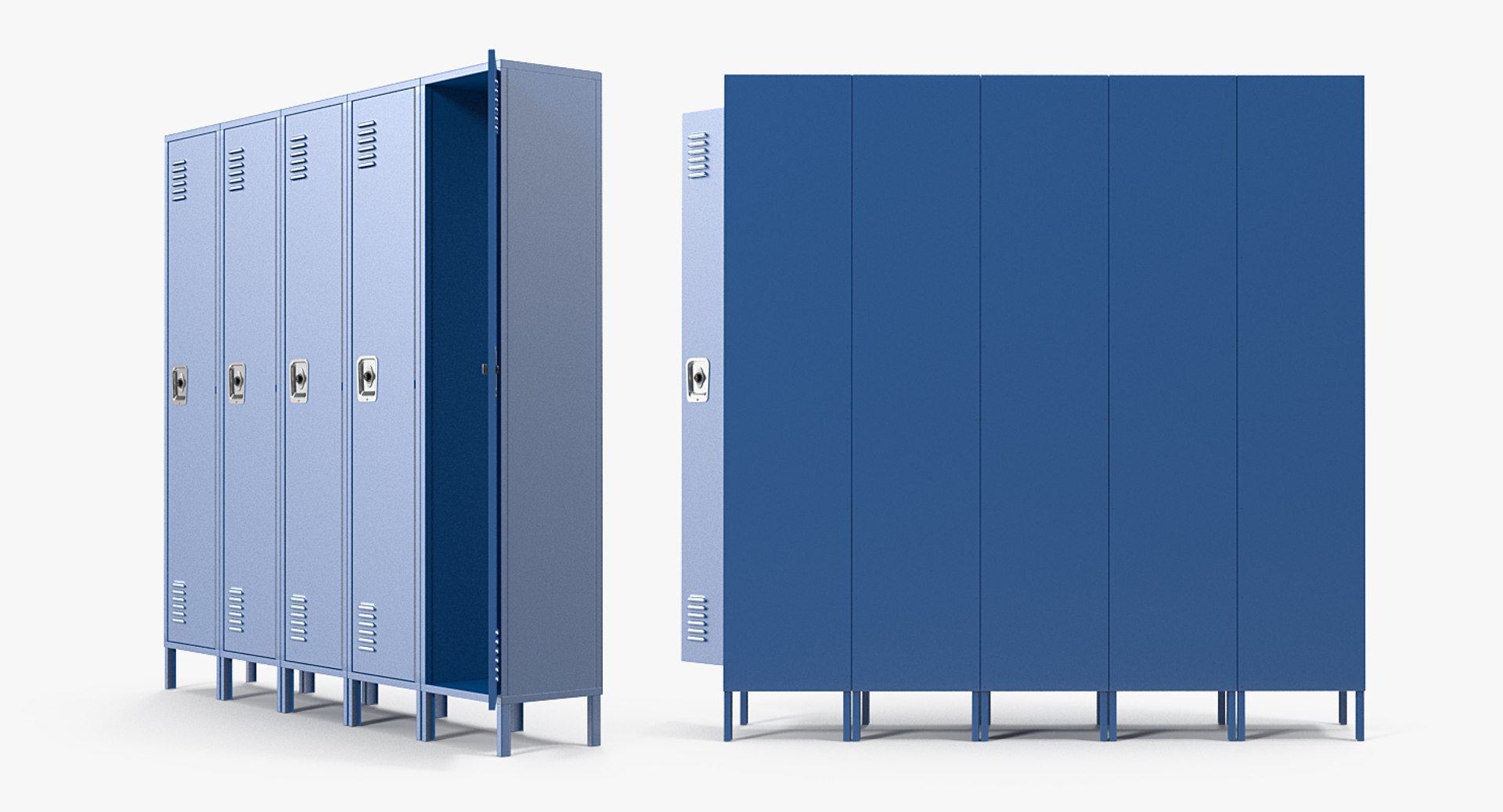 School lockers 3D model - TurboSquid 1423769