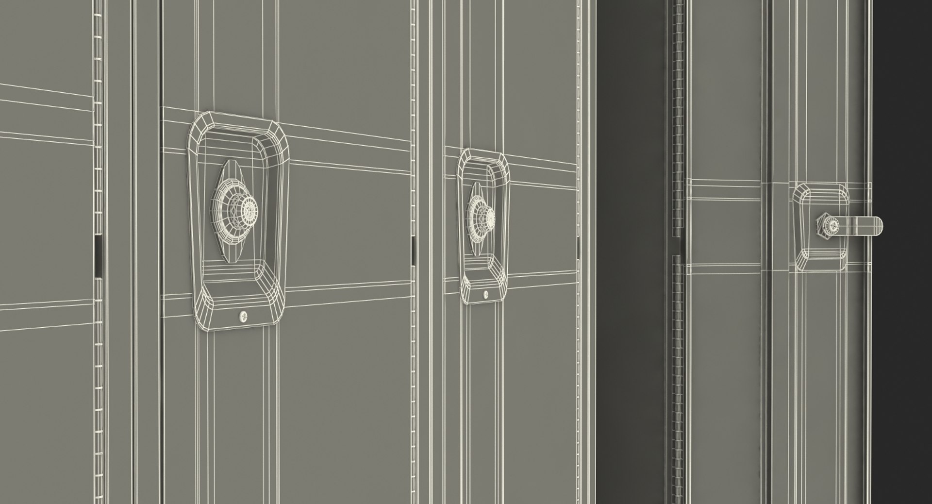 School lockers 3D model - TurboSquid 1423769