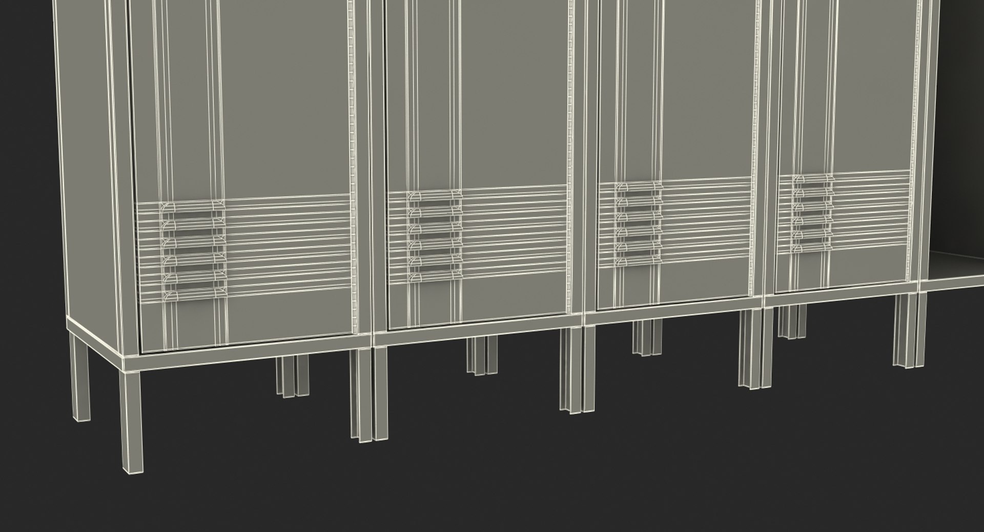 School lockers 3D model - TurboSquid 1423769