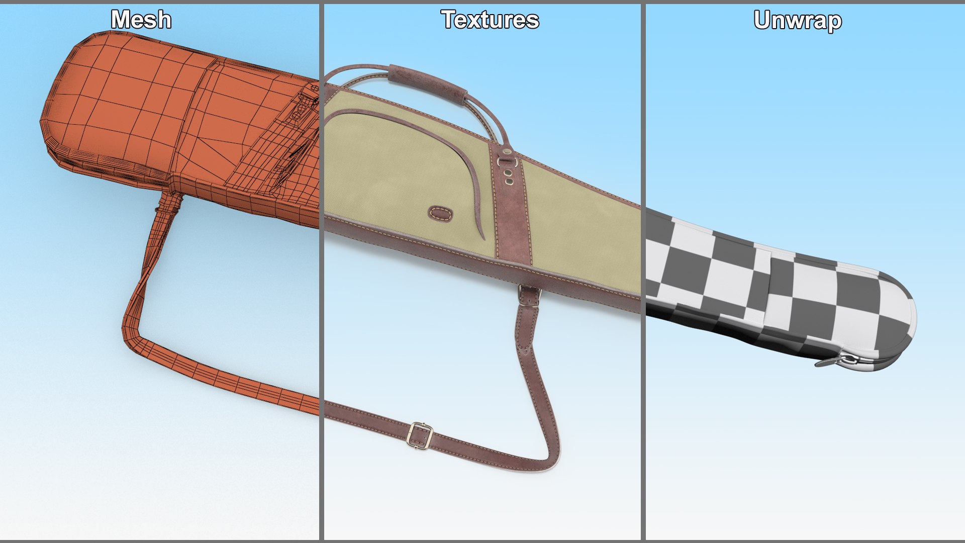 Hunter Gun Carry Bag Leather And Canvas 3D - TurboSquid 2108524