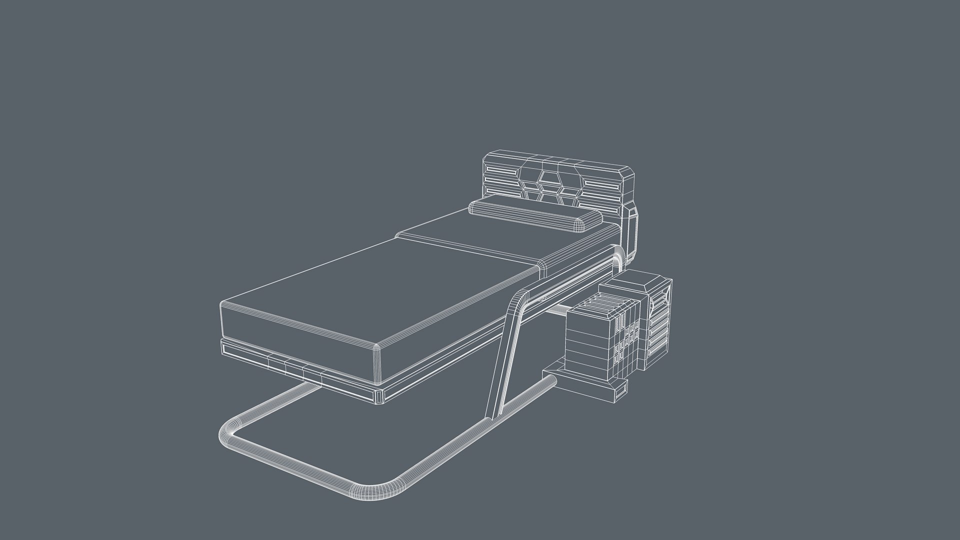 3D Sci Fi Bed - TurboSquid 2350277