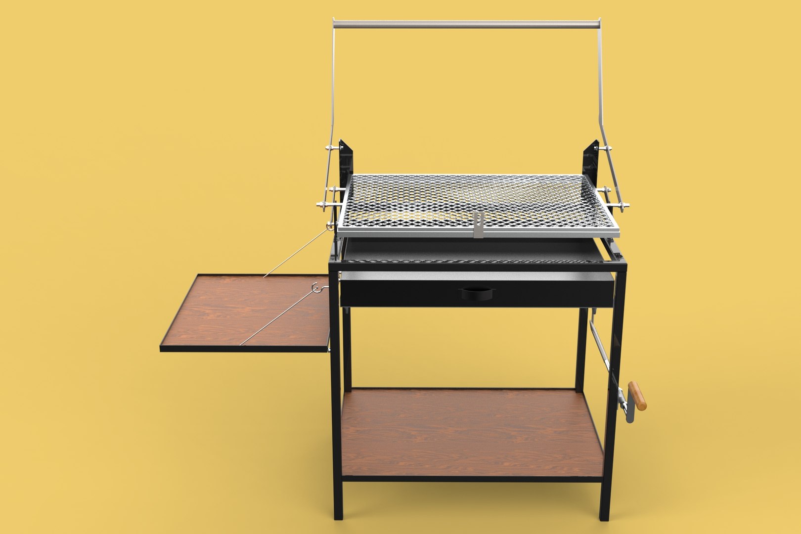 3D BASKET CHARCOAL NET FLIP MEAT GRILL ROTATING TURNING Model ...