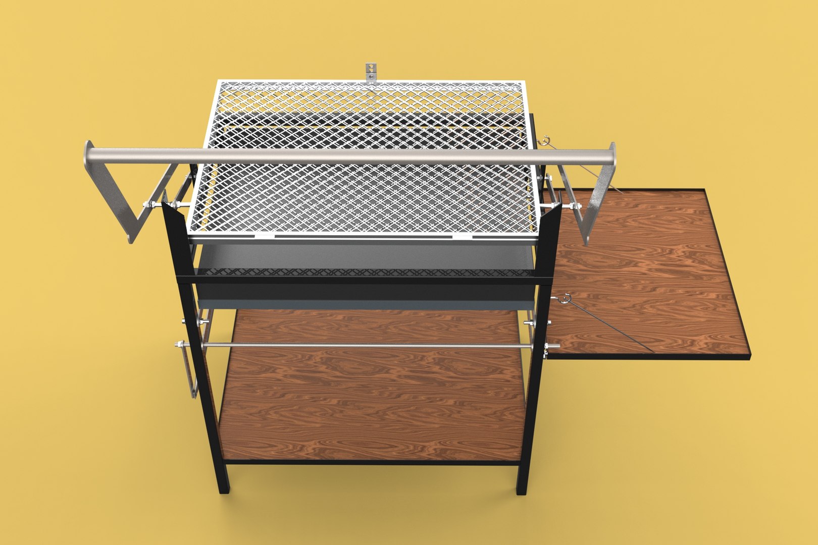 3D BASKET CHARCOAL NET FLIP MEAT GRILL ROTATING TURNING Model ...