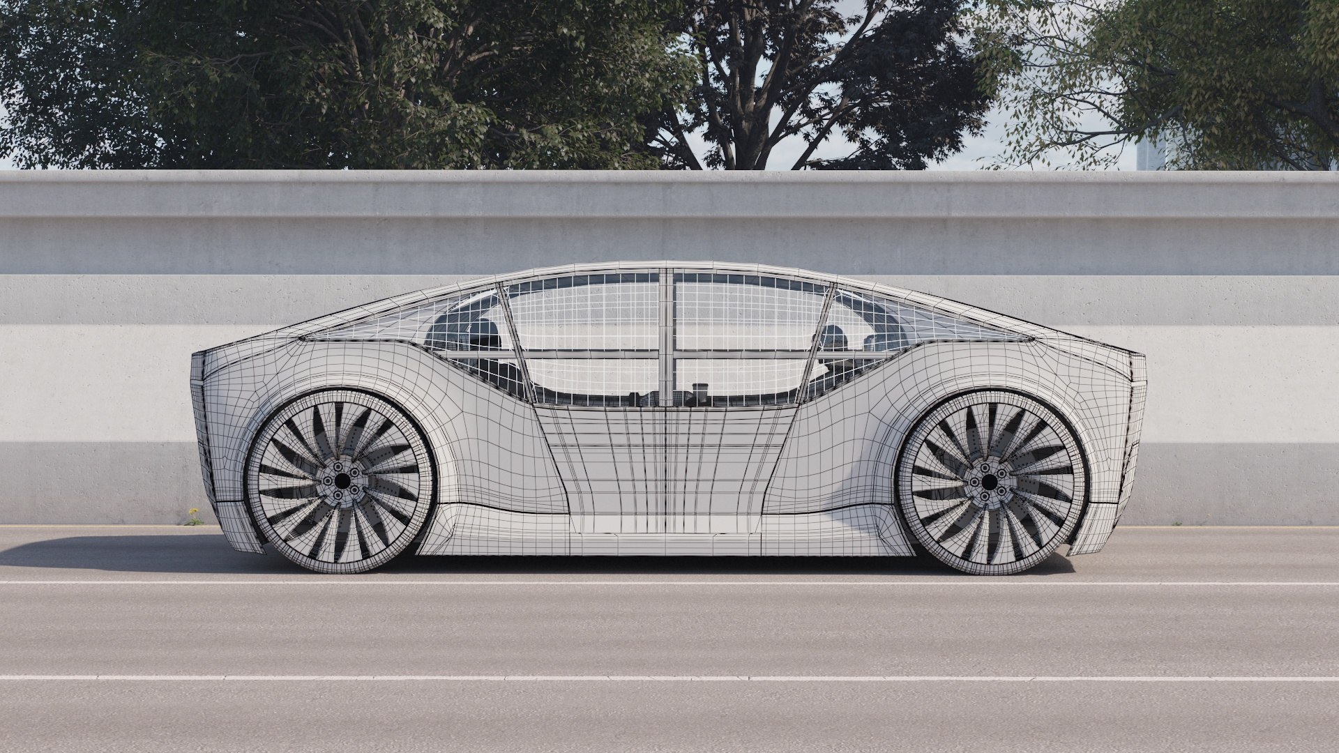 Autonomous Concept Car With Interior And Rigged 3D Model - TurboSquid ...