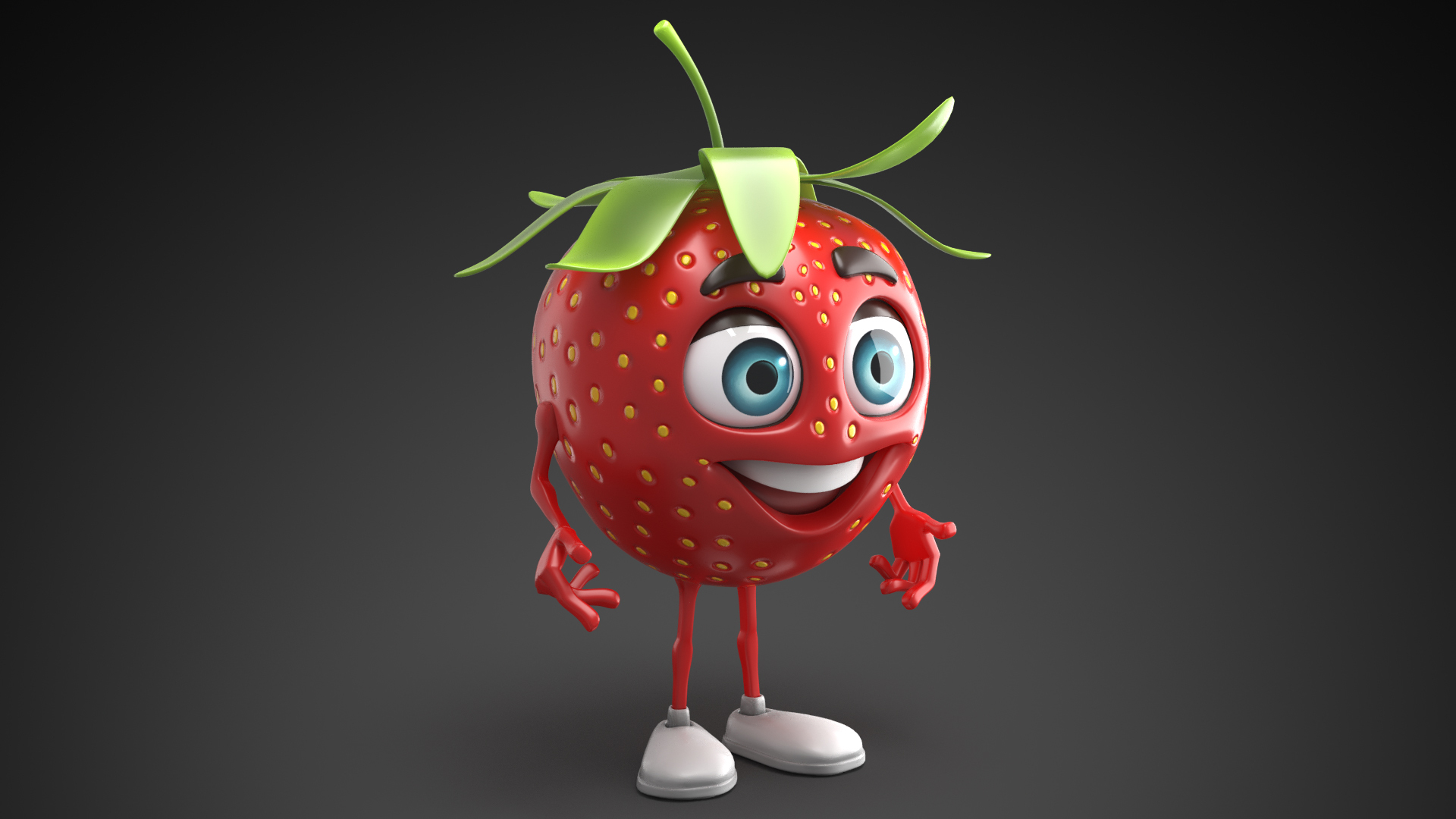 3D Strawberry Character - TurboSquid 1544782