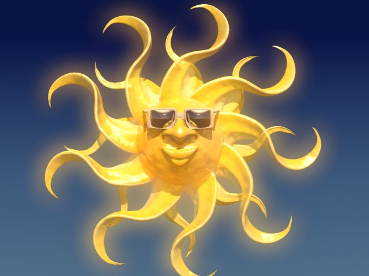 3d sunshine happy