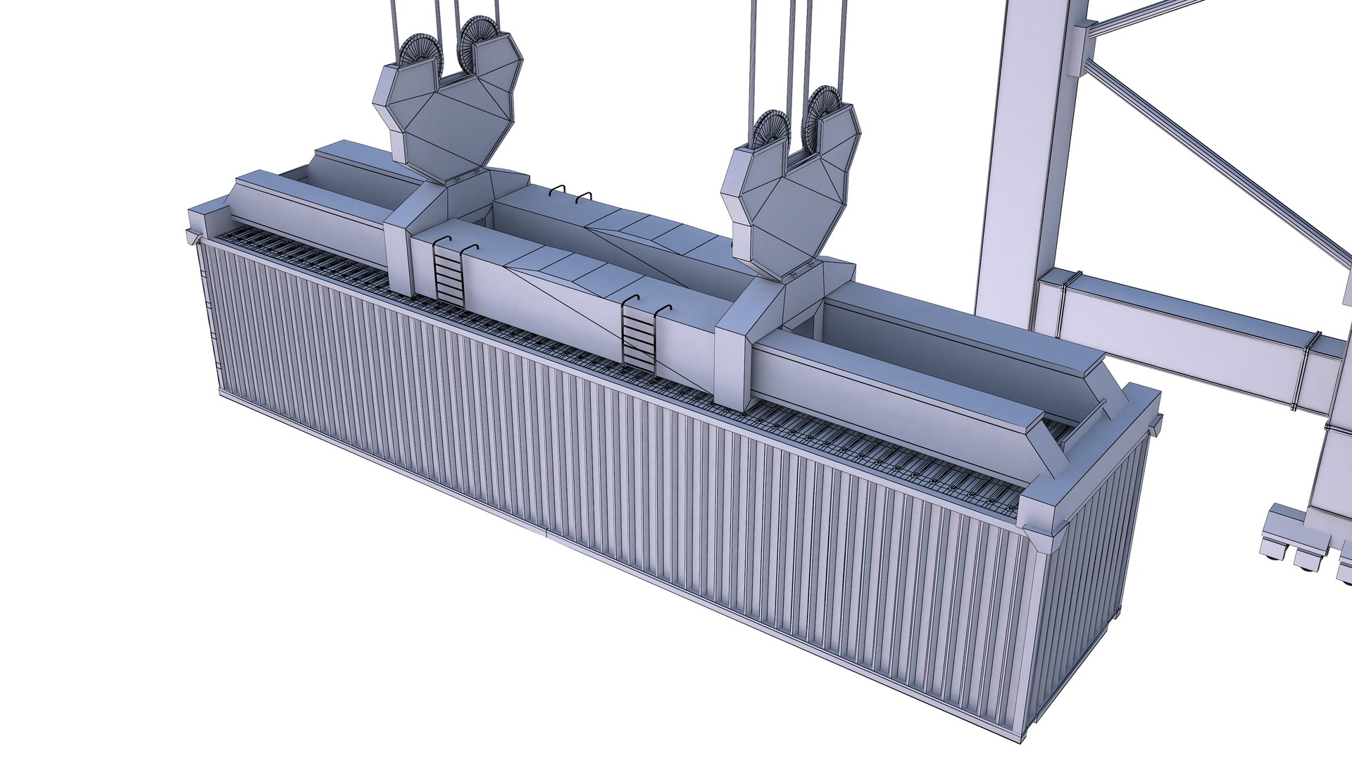 3D RTG Crane And Container - Red - TurboSquid 1922290