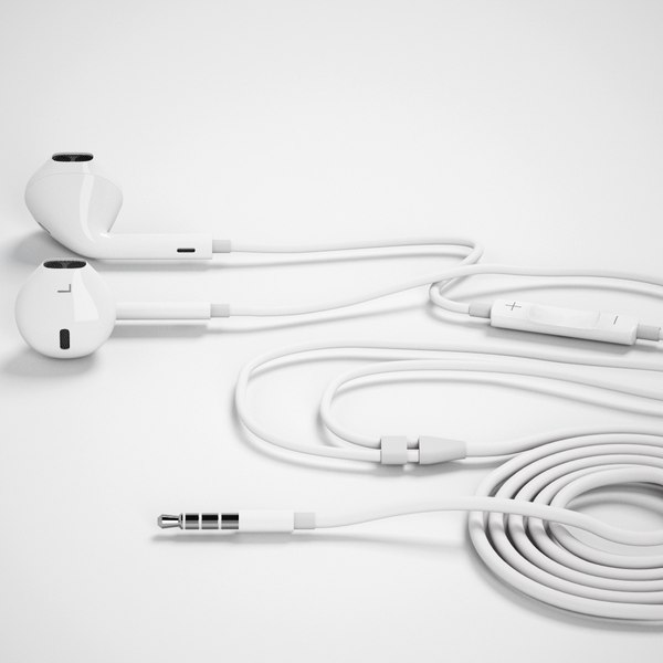 3d earphones earpods model
