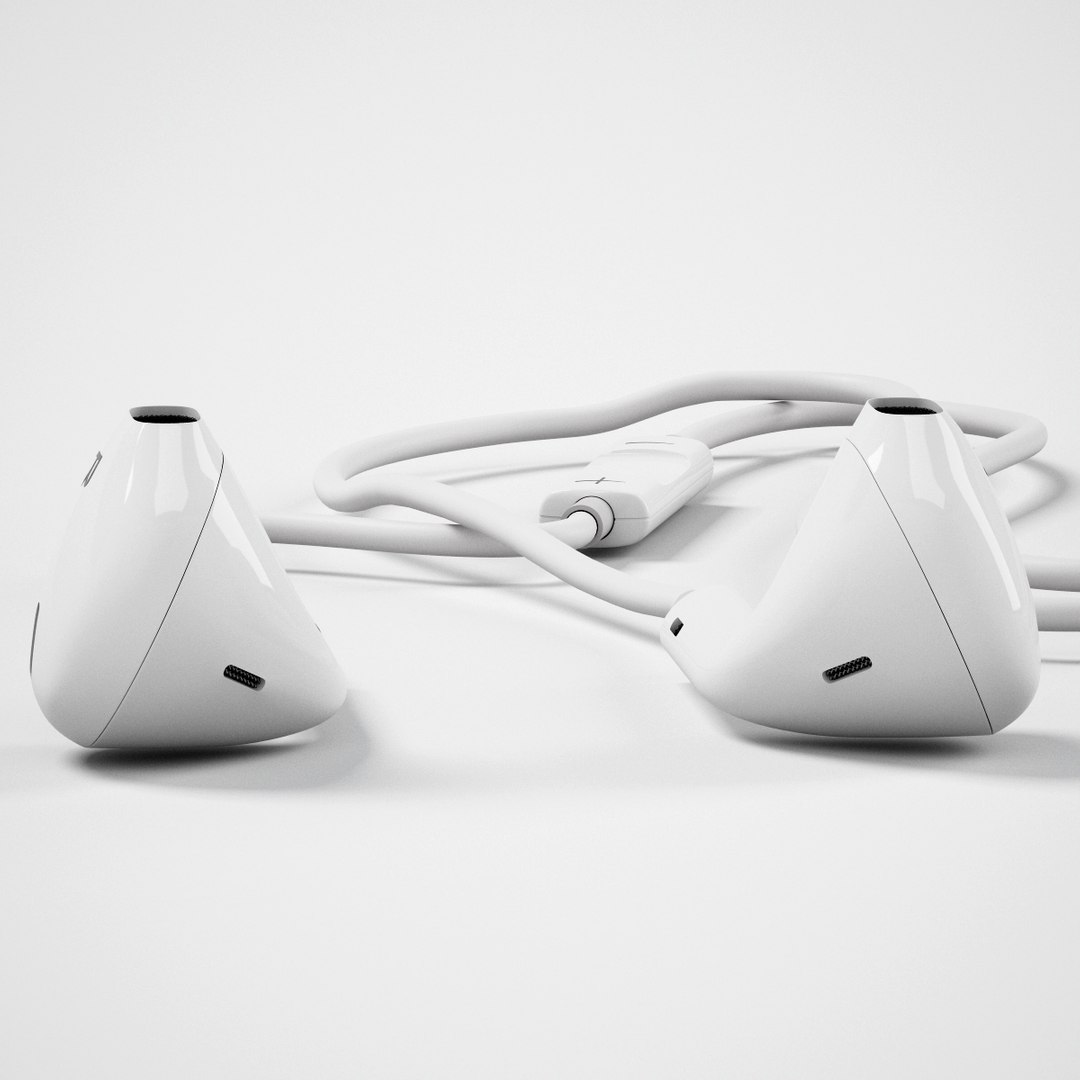 3d Earphones Earpods Model