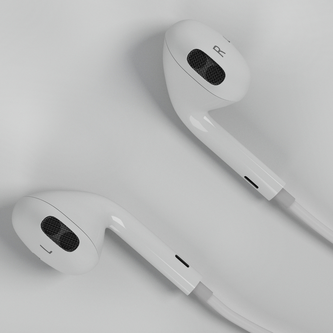 3d earphones earpods model
