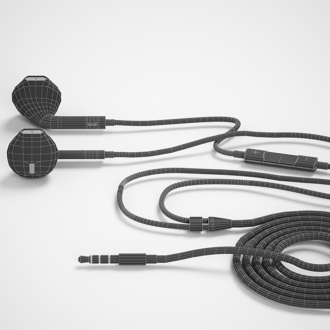 3d Earphones Earpods Model