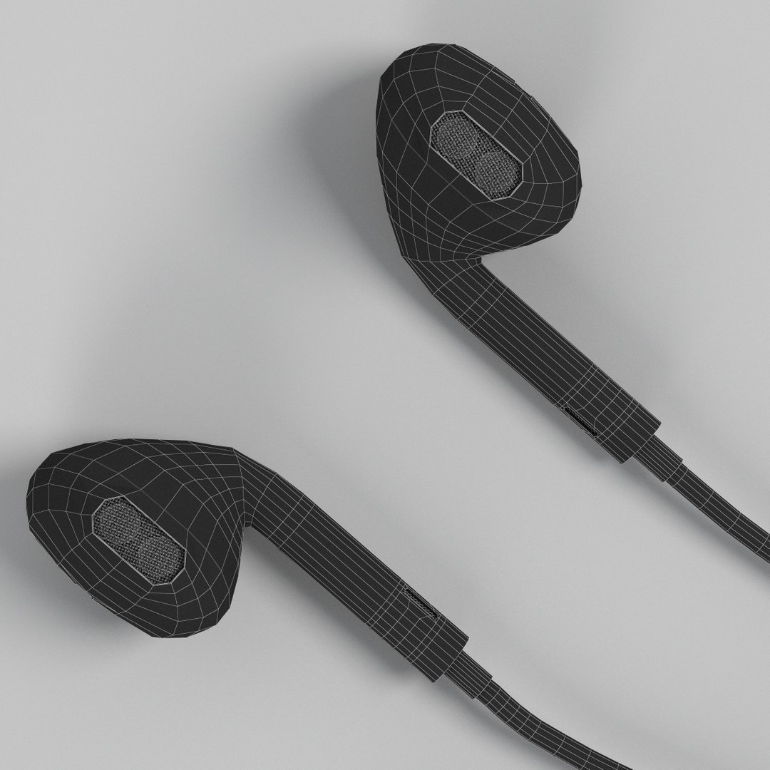 3d Earphones Earpods Model