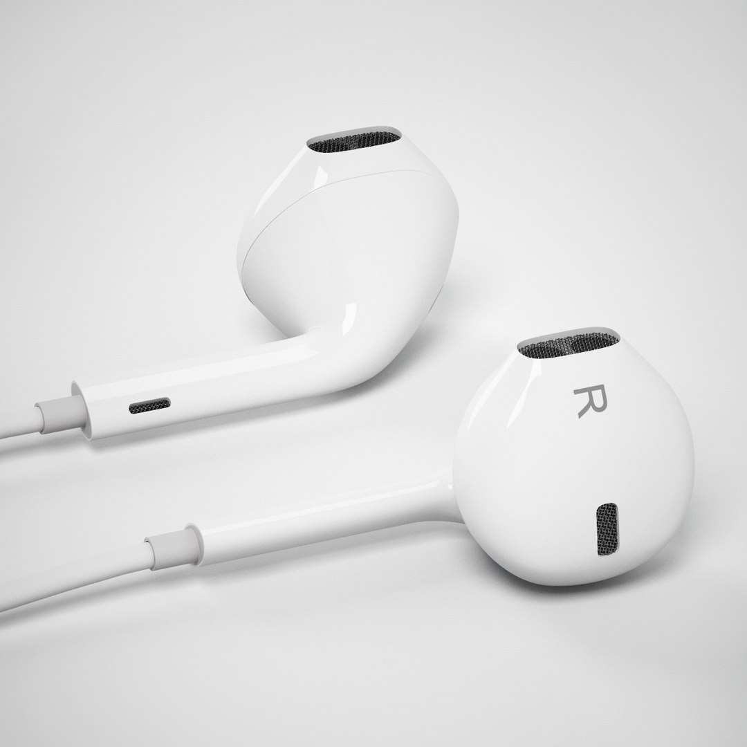 3d Earphones Earpods Model
