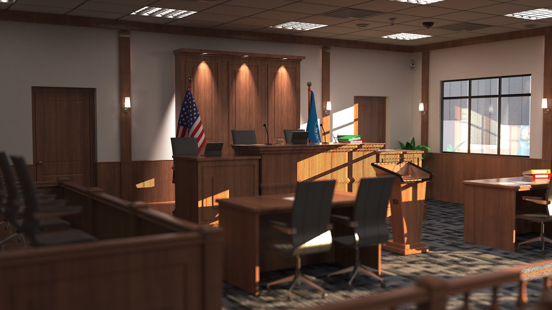 CourtRoom Interior Model - TurboSquid 2066485