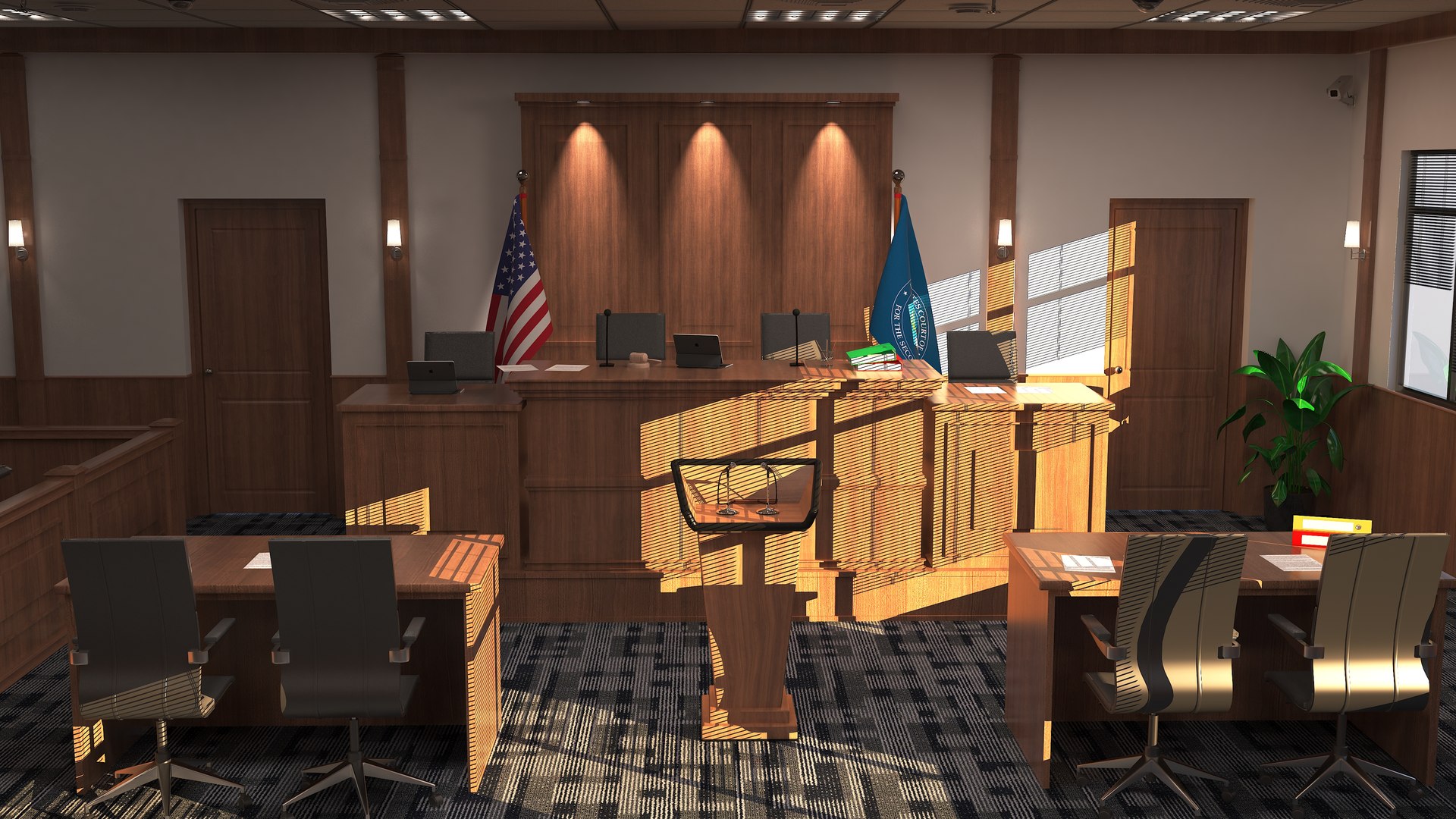 CourtRoom Interior Model - TurboSquid 2066485