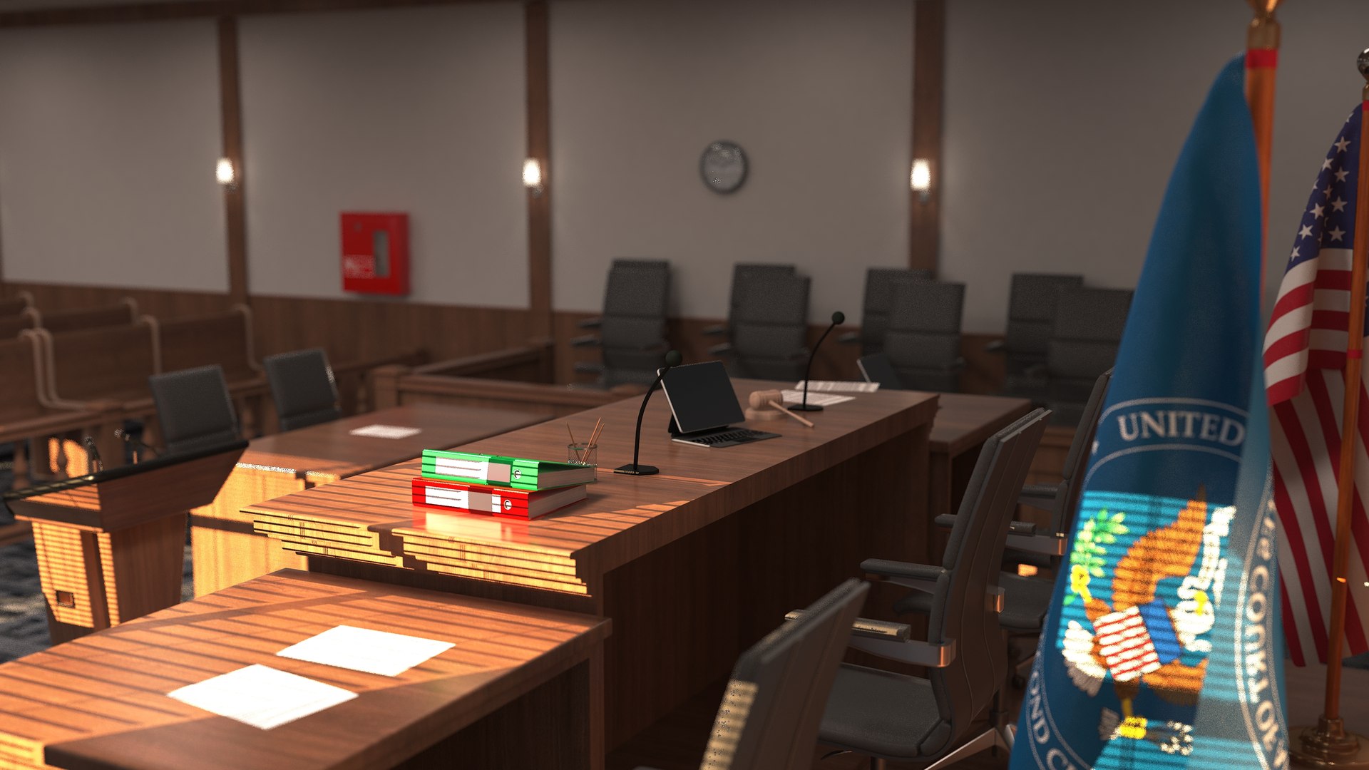 CourtRoom Interior Model - TurboSquid 2066485