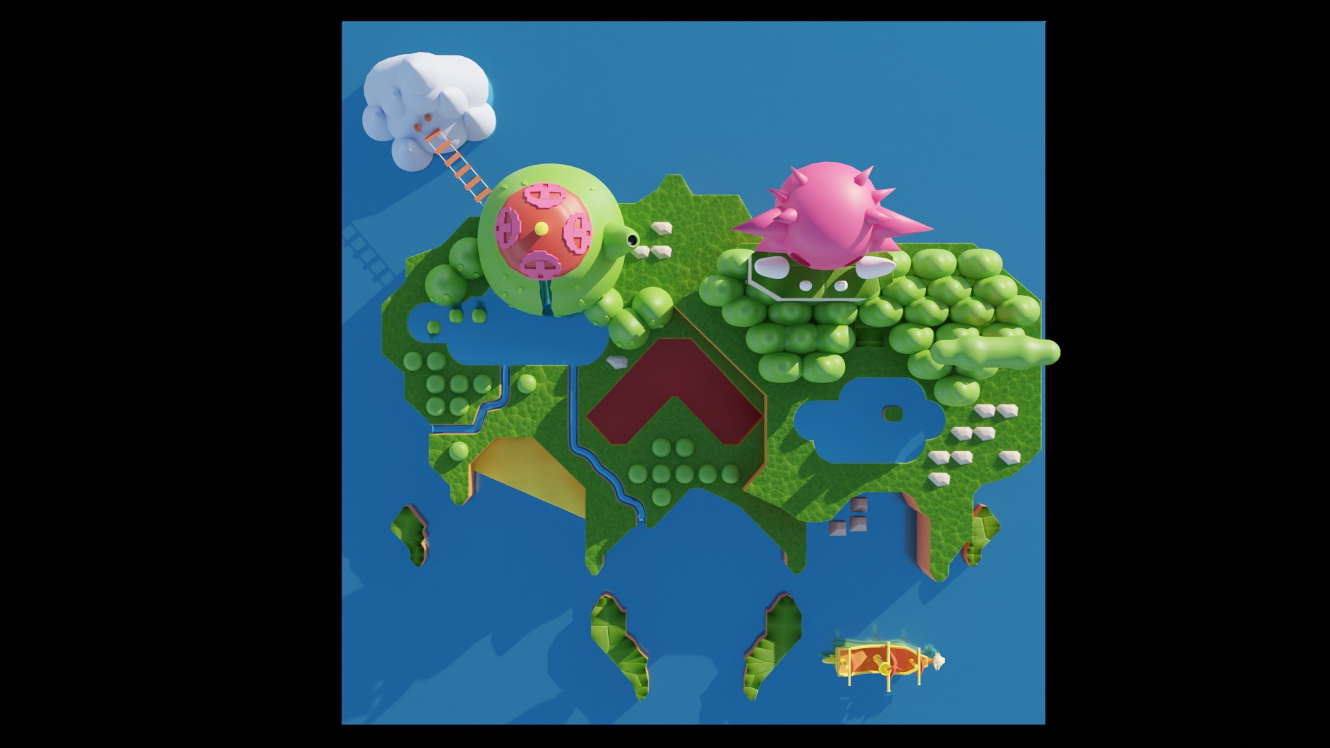 Wario Land Super Mario Land 3 Map 3D Model - TurboSquid 2002784