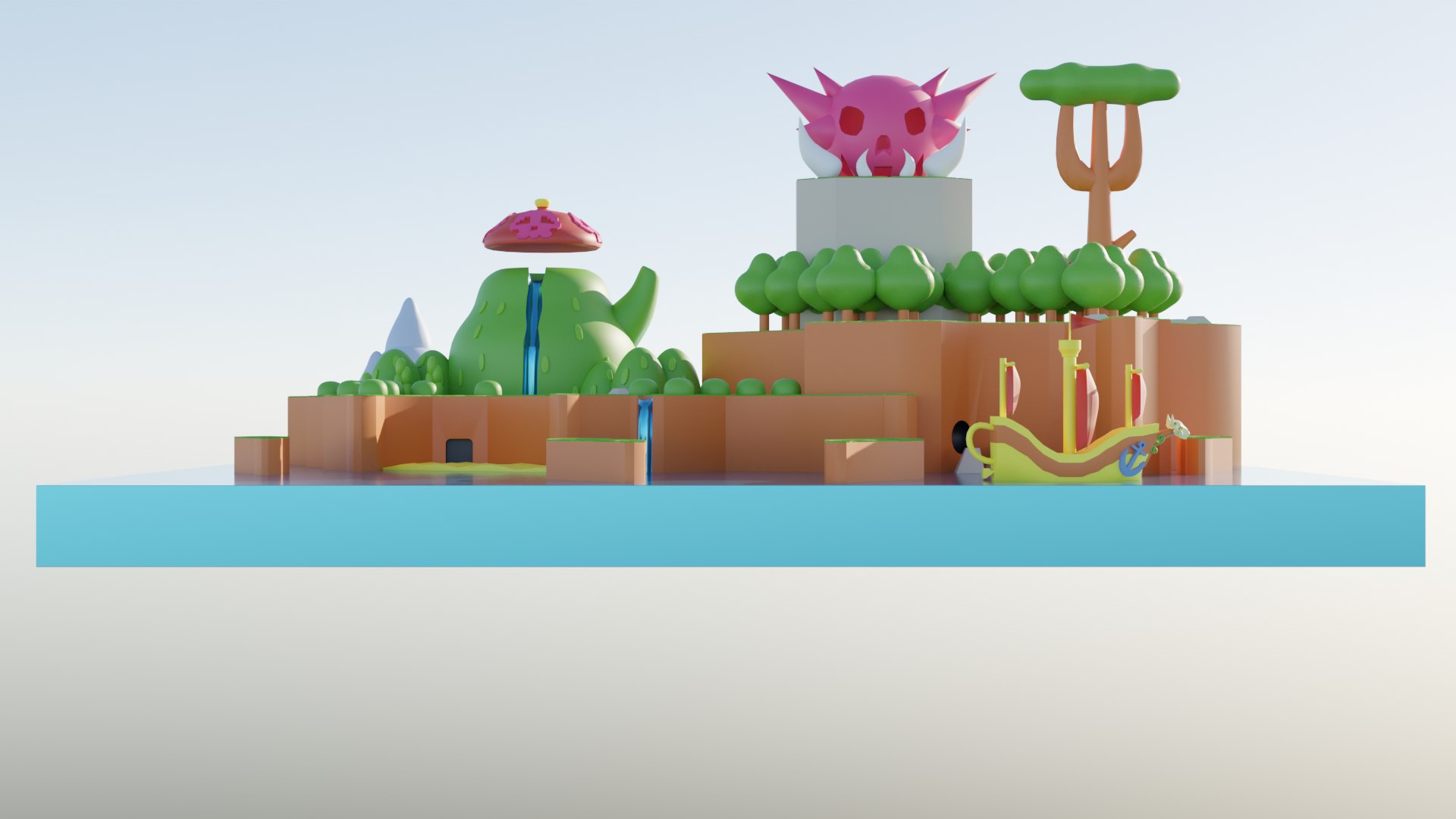 Wario Land Super Mario Land 3 Map 3D Model - TurboSquid 2002784