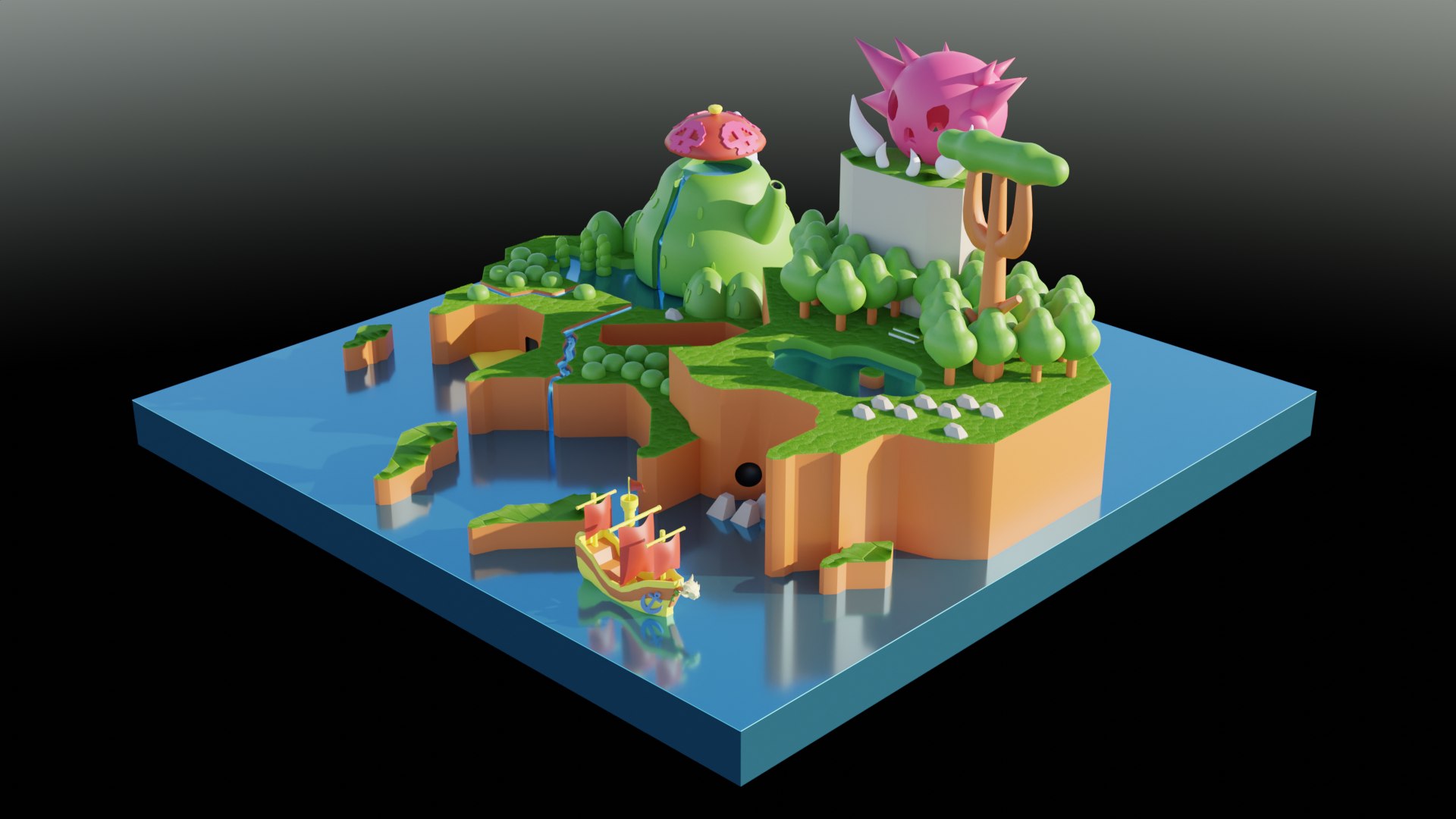 Wario Land Super Mario Land 3 Map 3D Model - TurboSquid 2002784