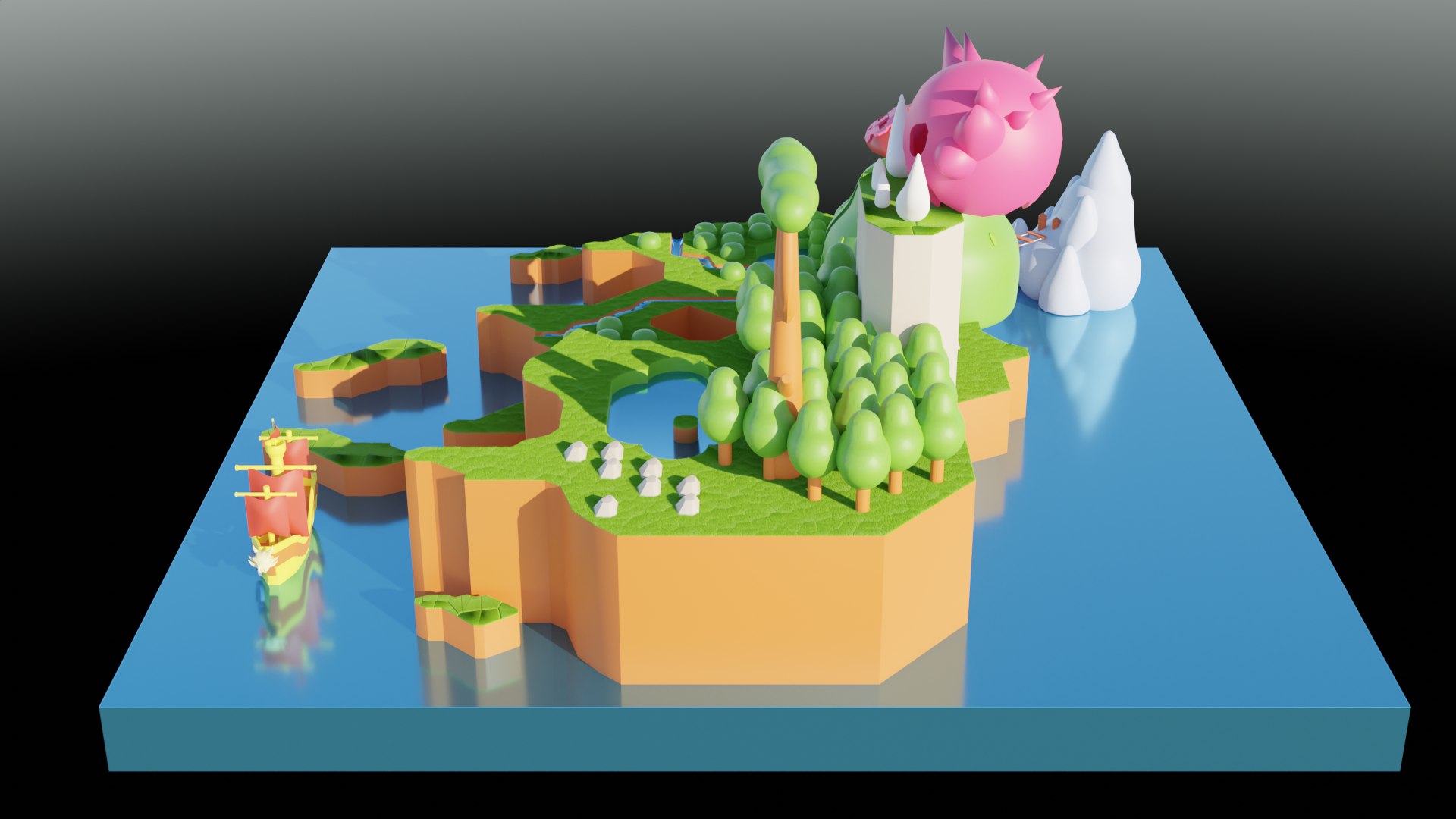 Wario Land Super Mario Land 3 Map 3D Model - TurboSquid 2002784