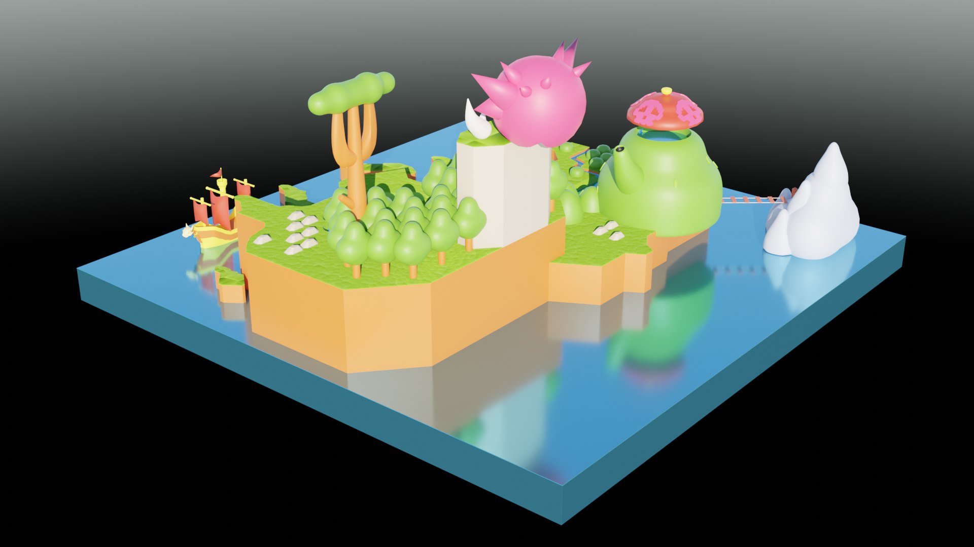 Wario Land Super Mario Land 3 Map 3D Model - TurboSquid 2002784