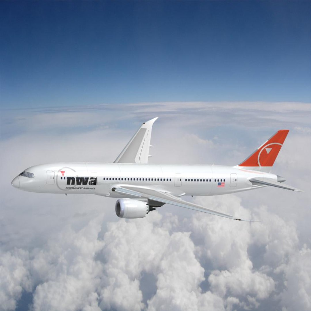 3d B787-8 Northwest Airlines Model