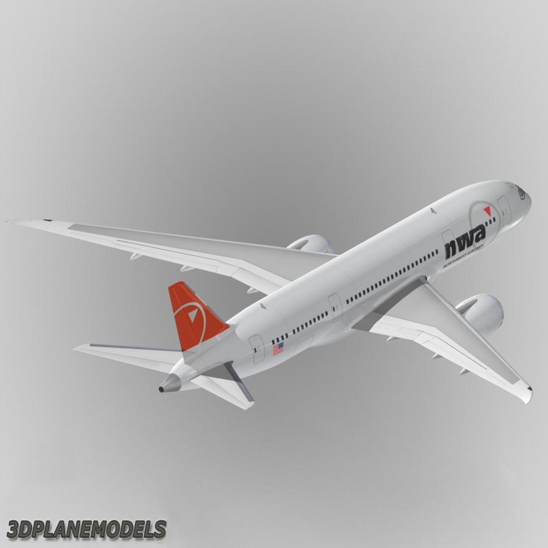 3d B787-8 Northwest Airlines Model