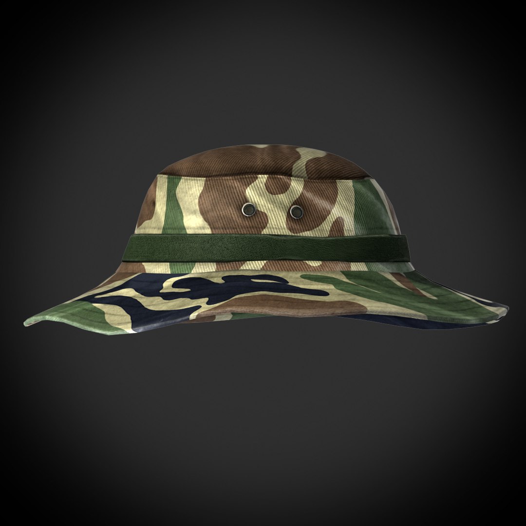 military boonie hat 3d max