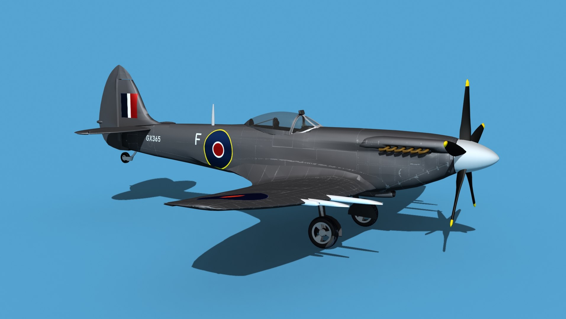 3D Supermarine Spitfire Mk XVIII V07 Model - TurboSquid 1925719