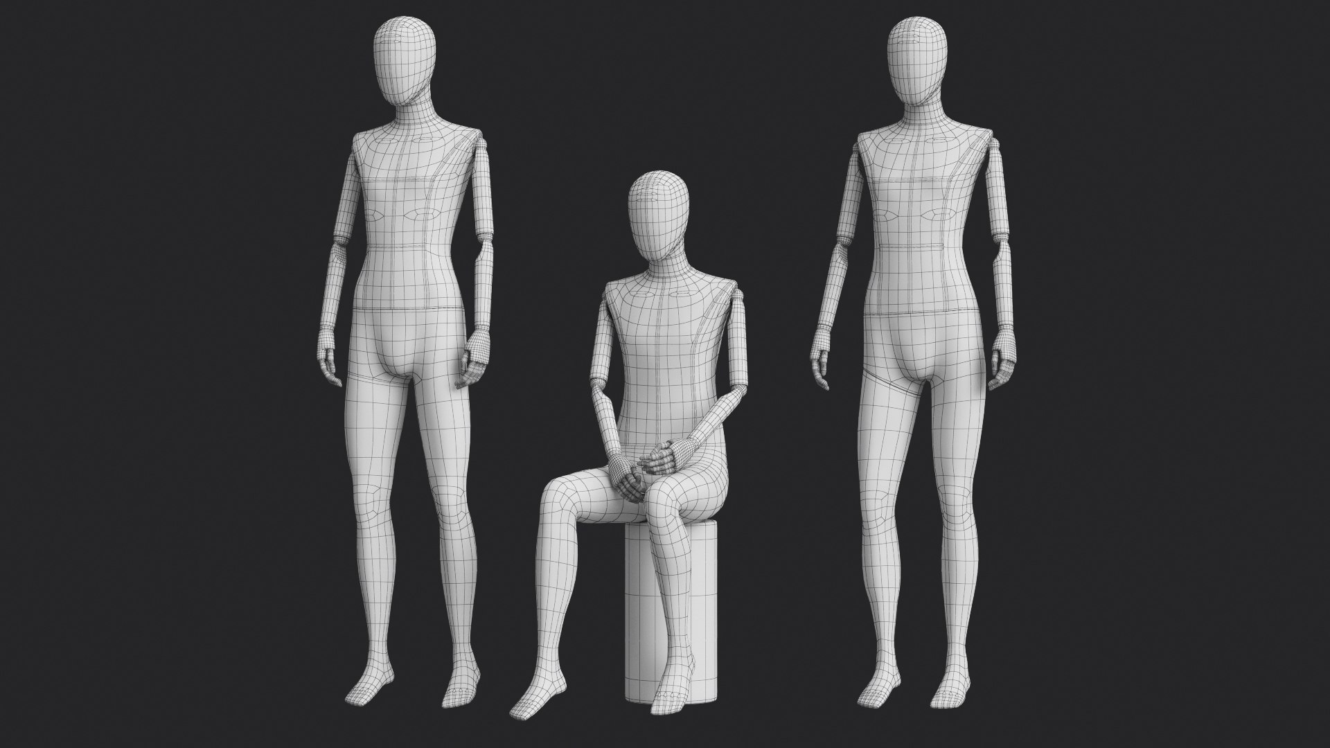 Male Mannequins 3D Model - TurboSquid 1962024