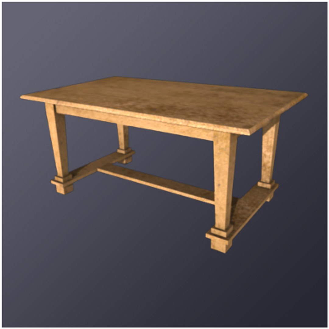 Medieval Table 3d 3ds