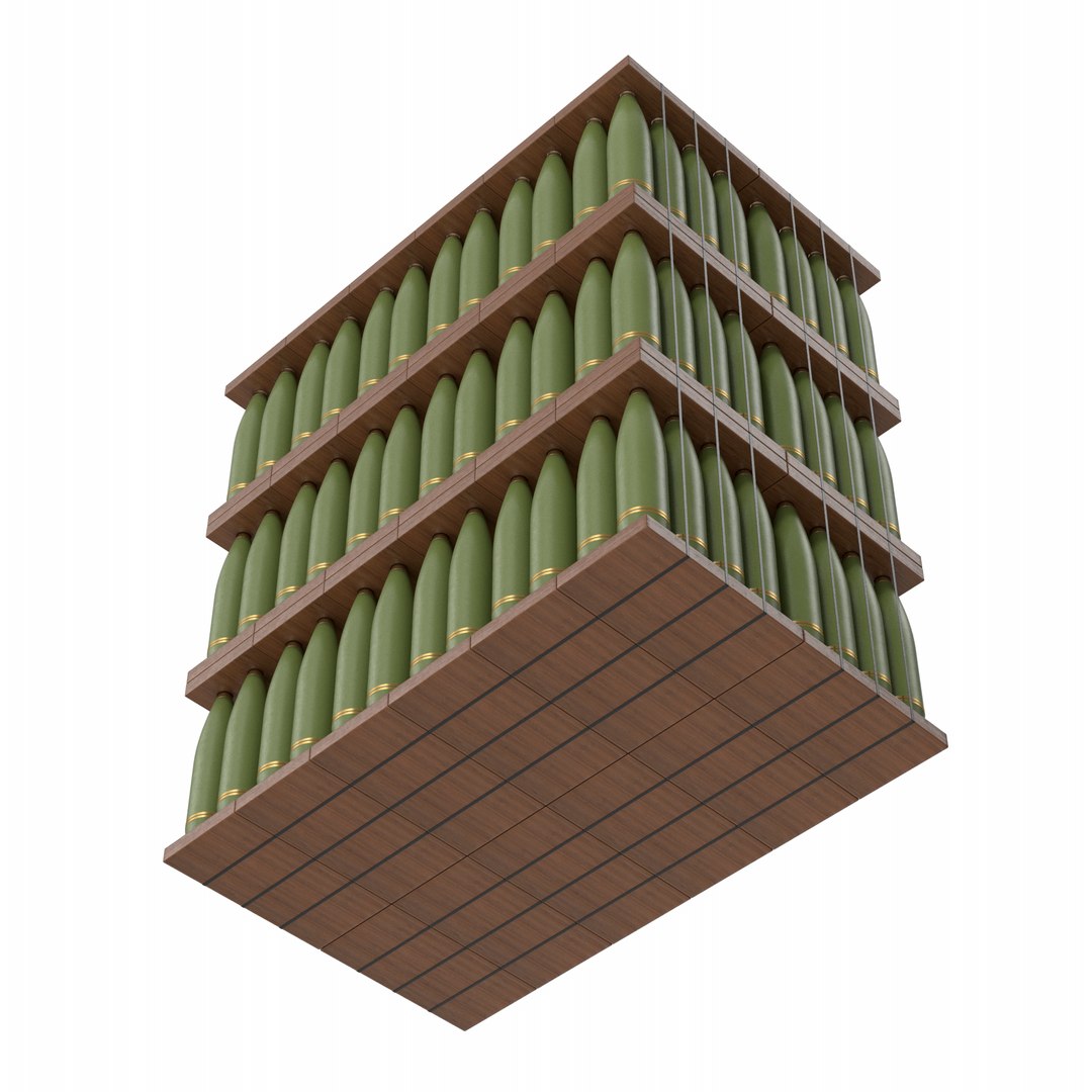 3D Model Stacked Artillery Shells - TurboSquid 2315750