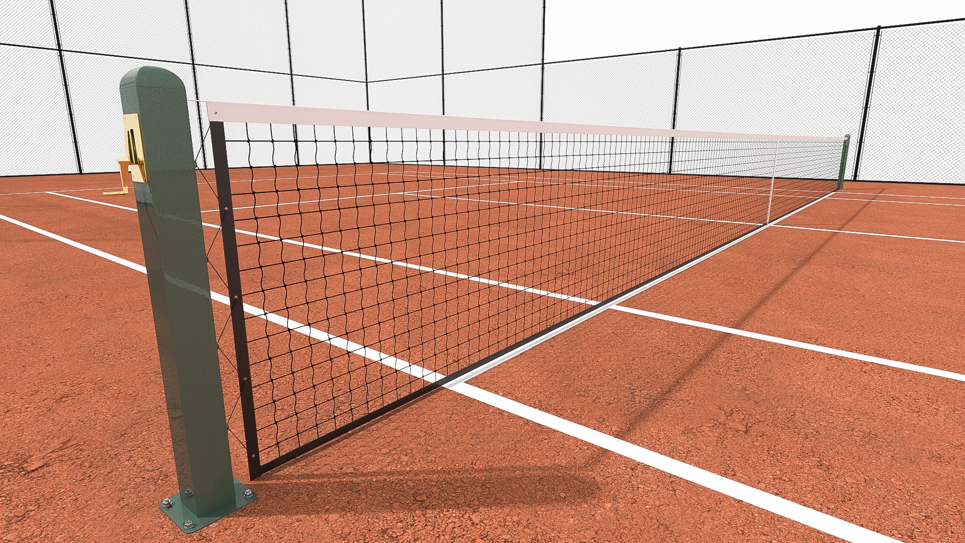 3D Tennis Clay Court Complex Model - TurboSquid 2075000