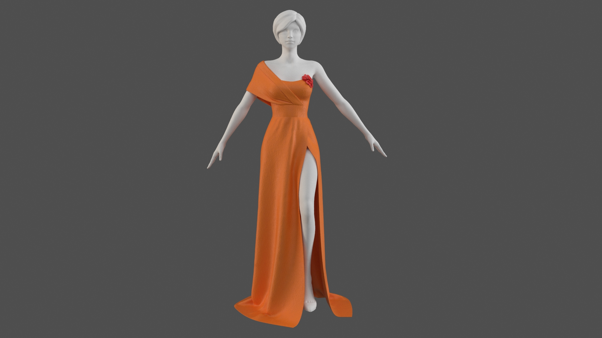 Dress Gown 3D Model - TurboSquid 1616161