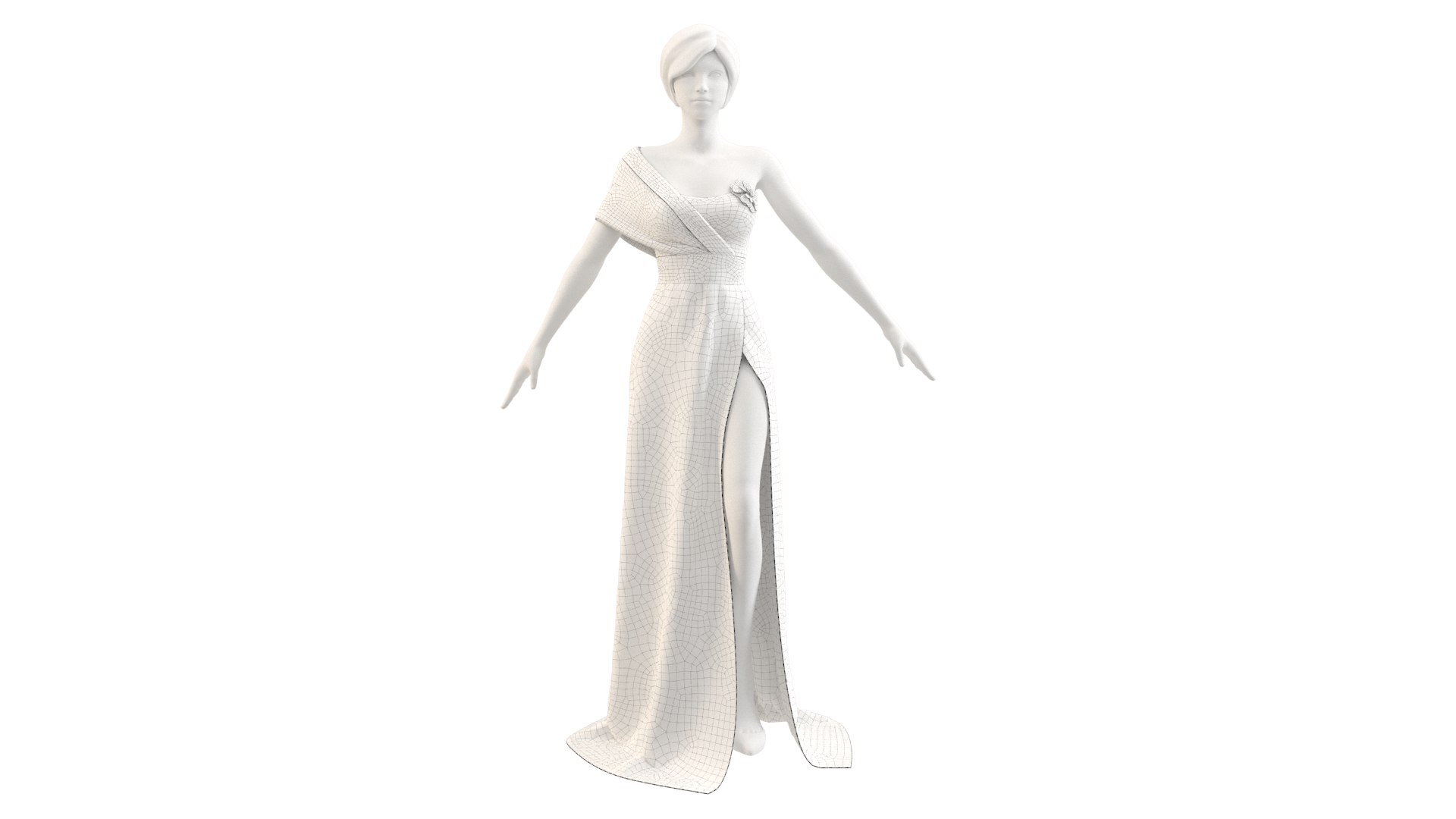 Dress Gown 3D Model - TurboSquid 1616161