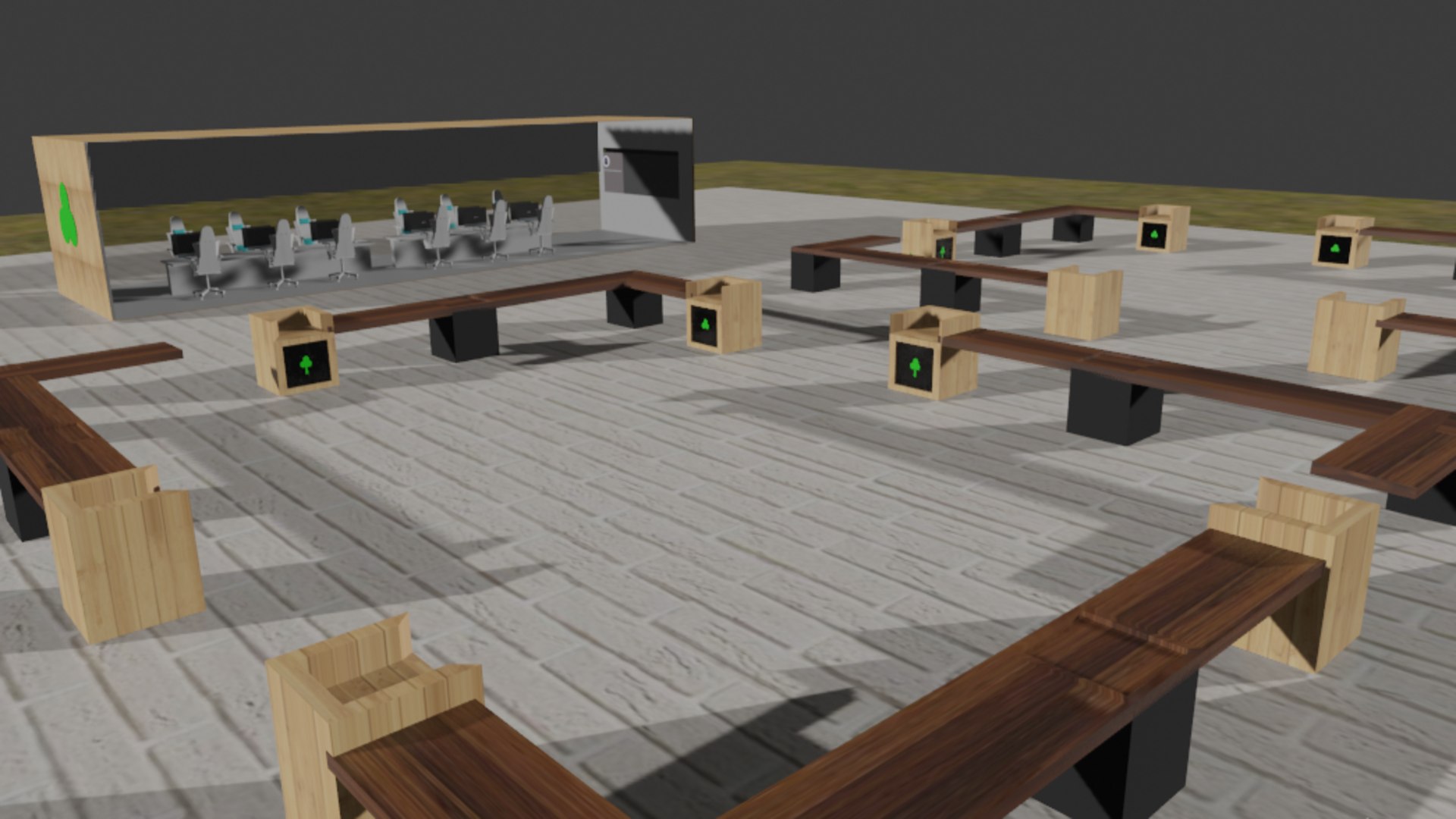 3D Eco Open Office model - TurboSquid 1716262