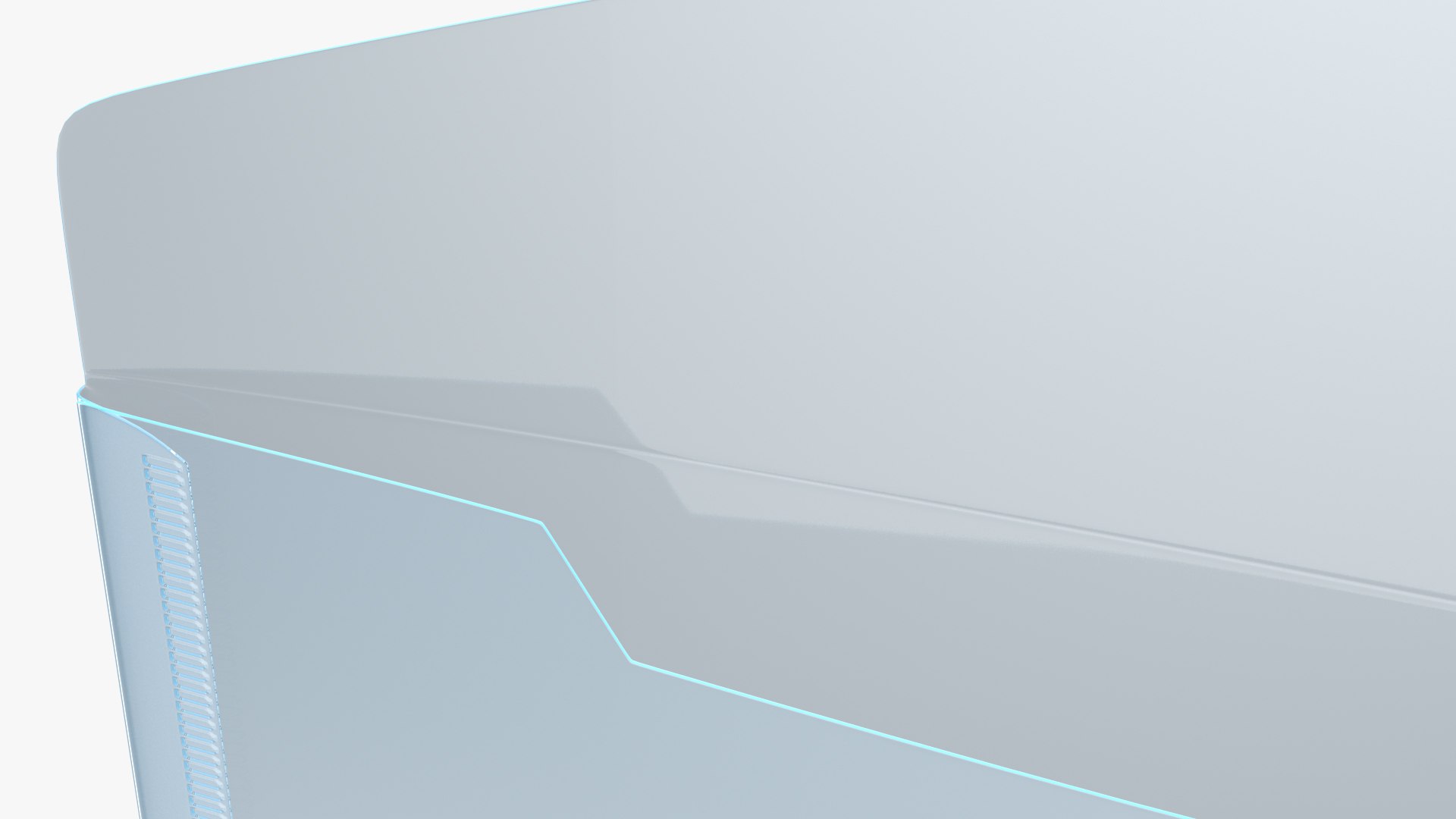 Clear Plastic Document Folder Open Blue 3D - TurboSquid 1772198