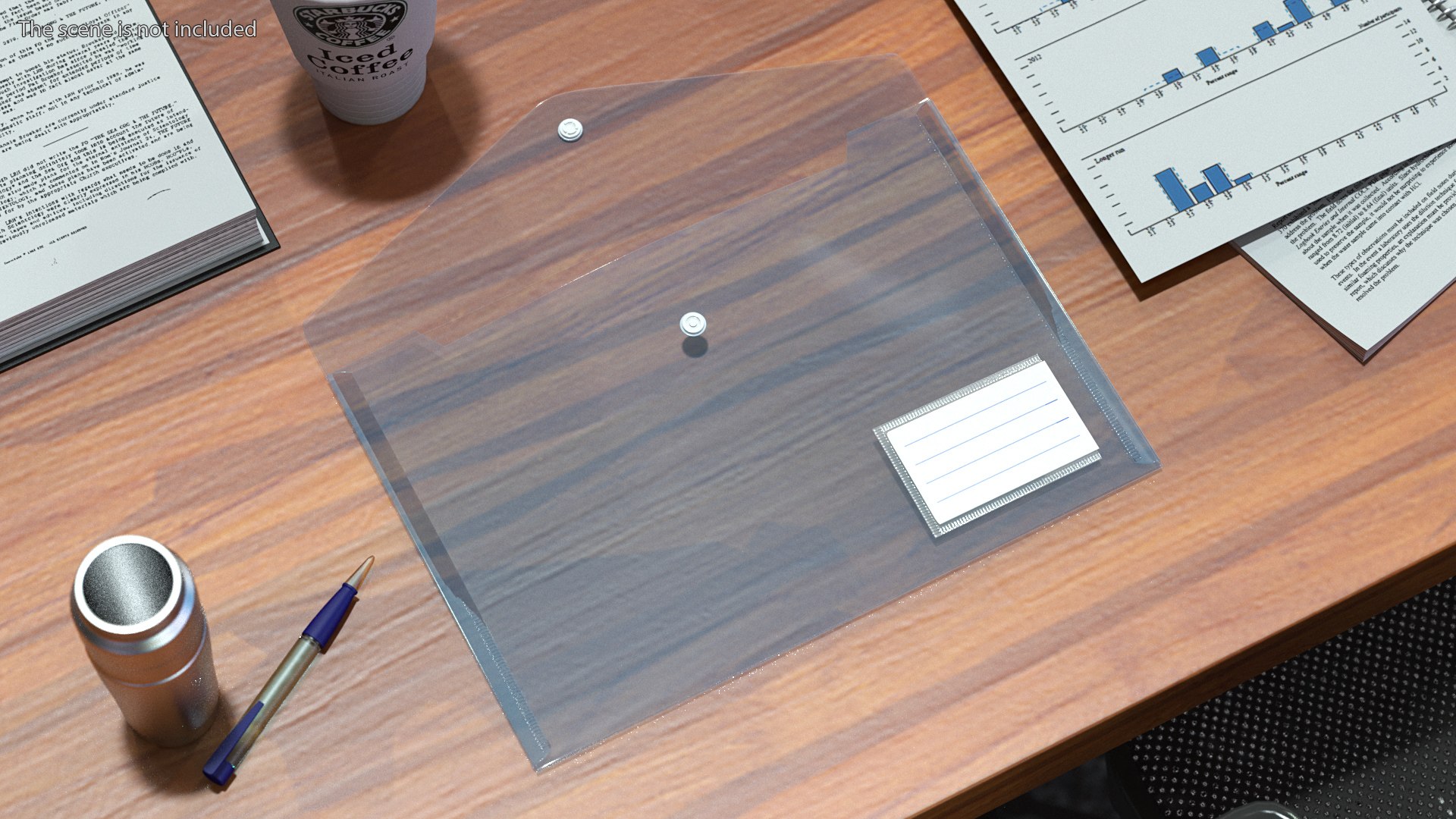 Clear Plastic Document Folder Open Blue 3D - TurboSquid 1772198