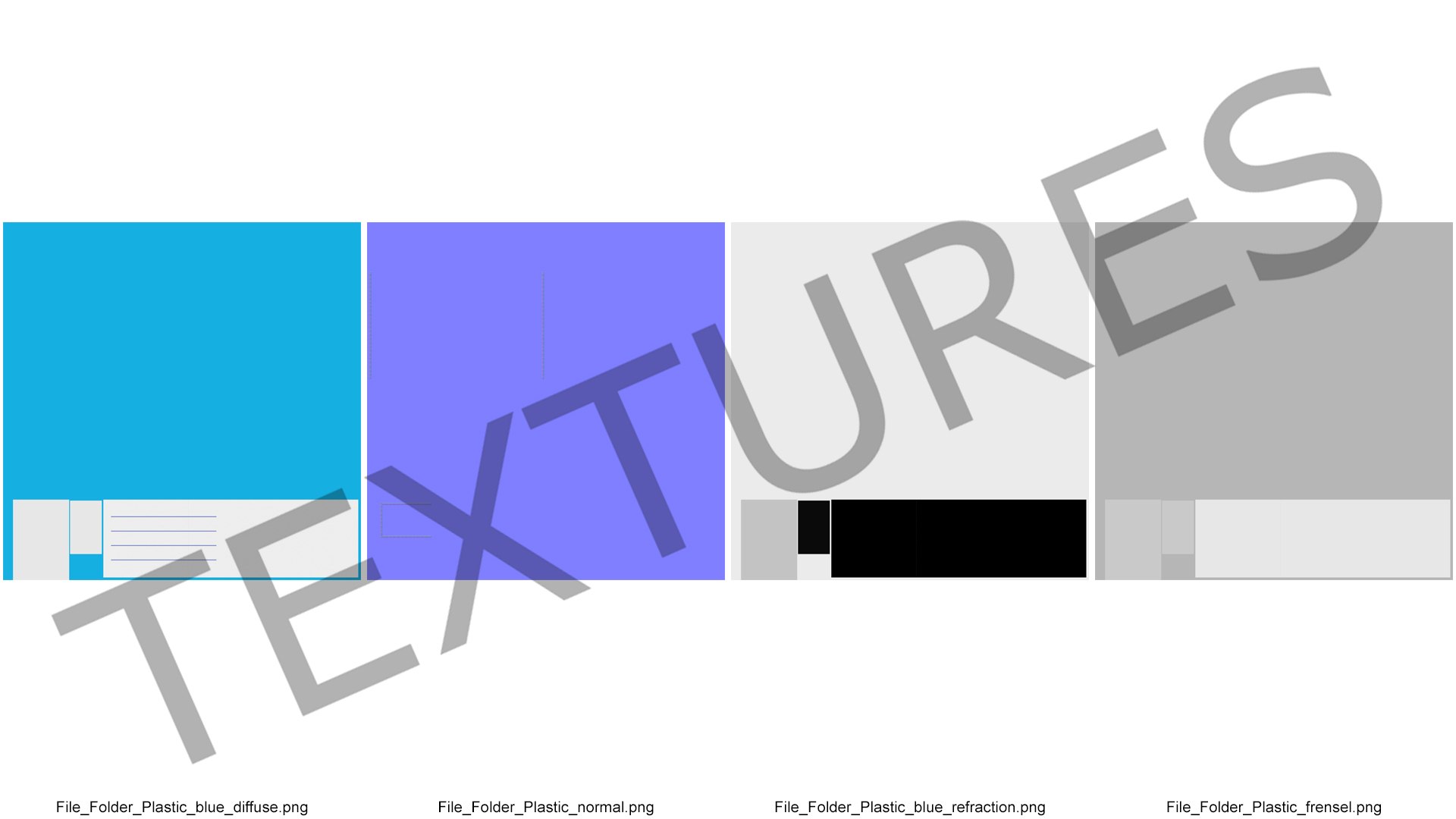 Clear Plastic Document Folder Open Blue 3D - TurboSquid 1772198